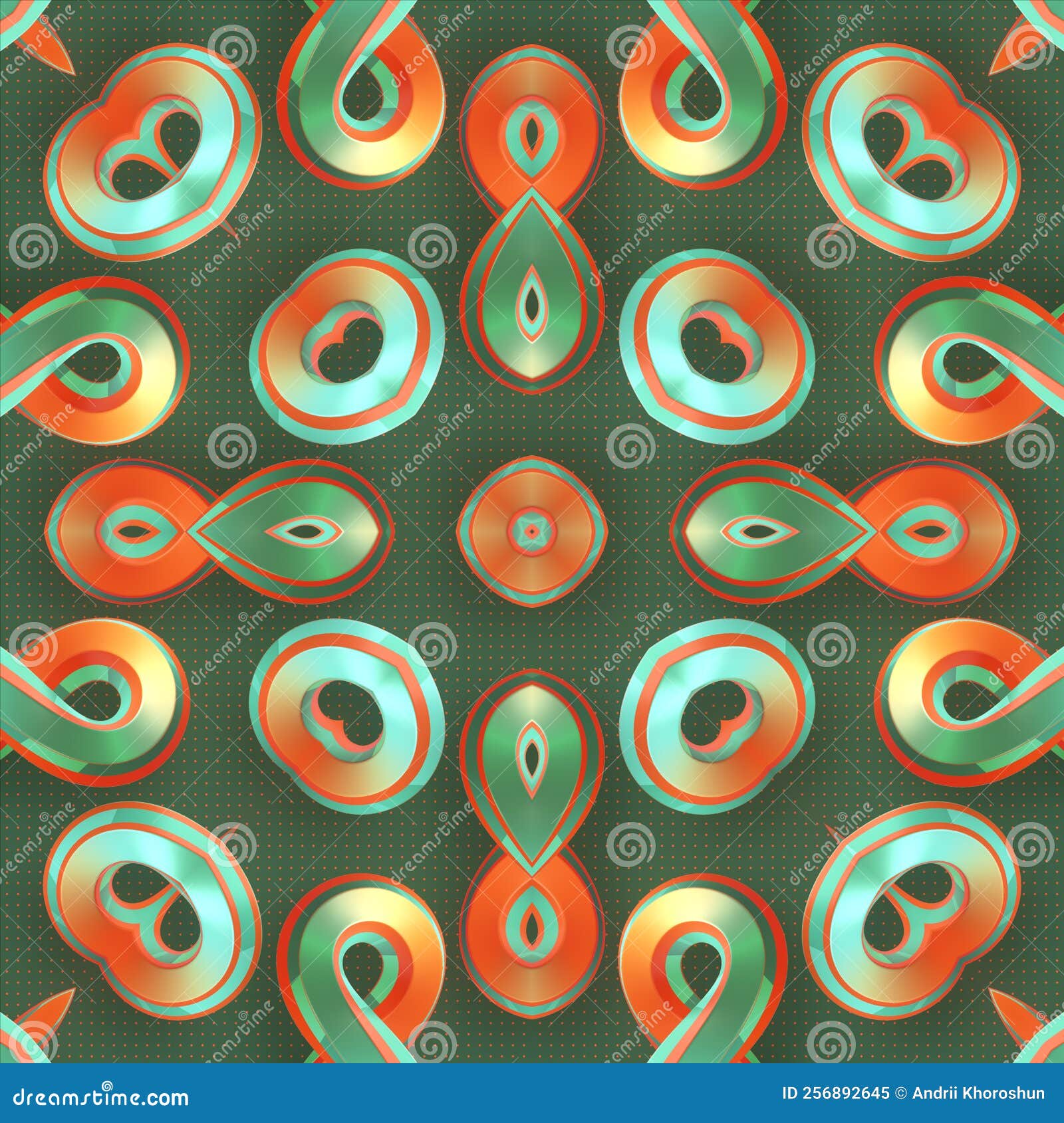Psychedelic Pattern from a Group of Abstract Impossible Math Figures ...