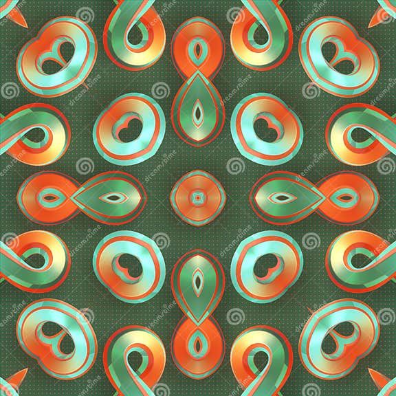 Psychedelic Pattern from a Group of Abstract Impossible Math Figures ...