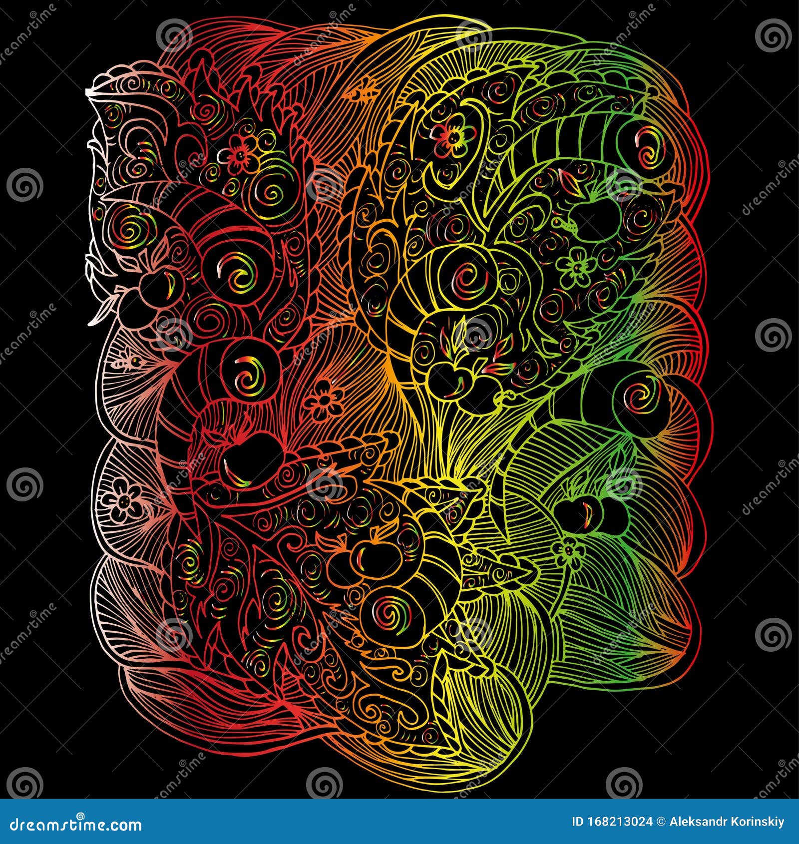 Abstract, Psychedelic Pattern. Stock Illustration - Illustration of ...