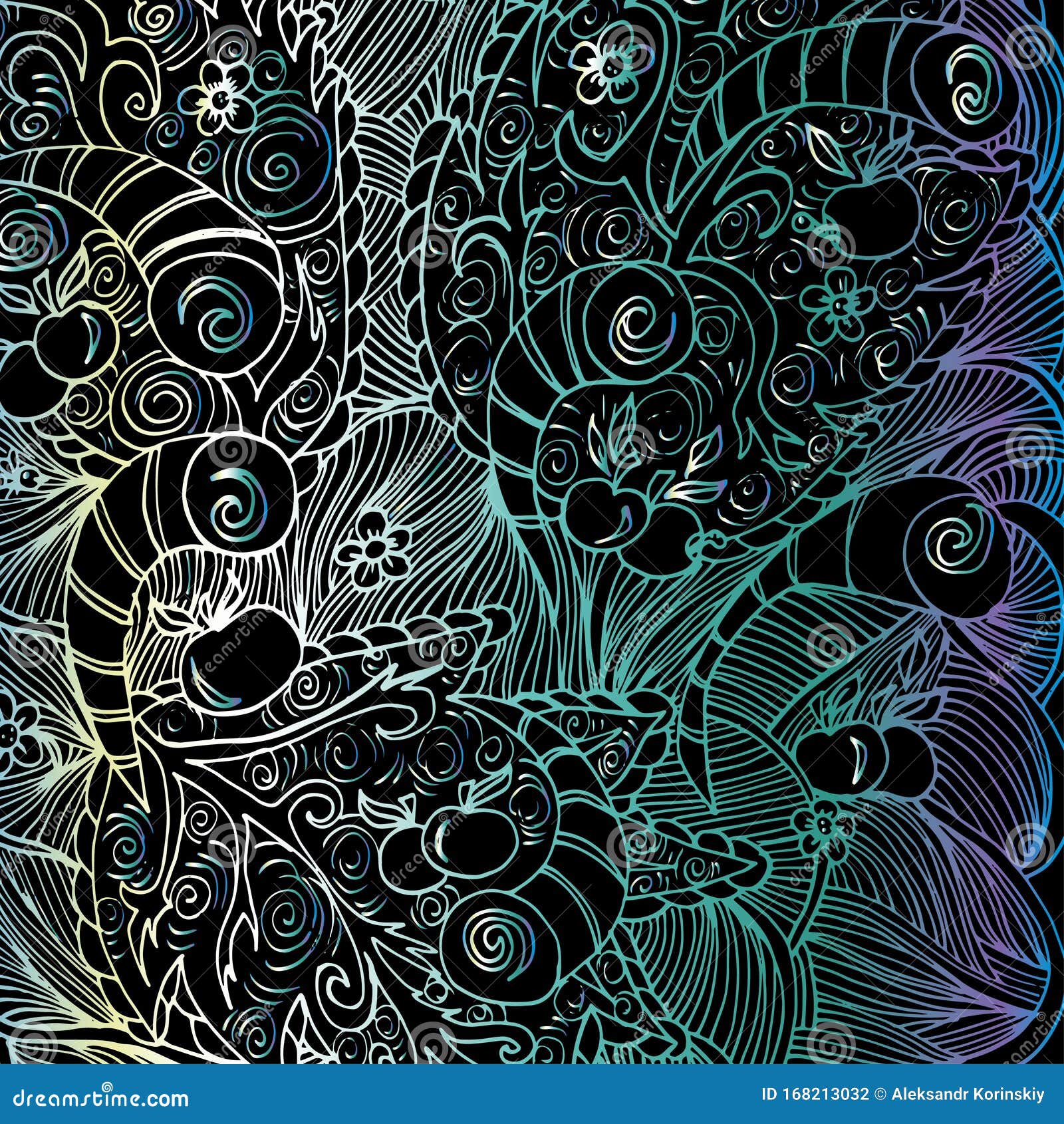 Abstract, Psychedelic Pattern. Stock Illustration - Illustration of ...