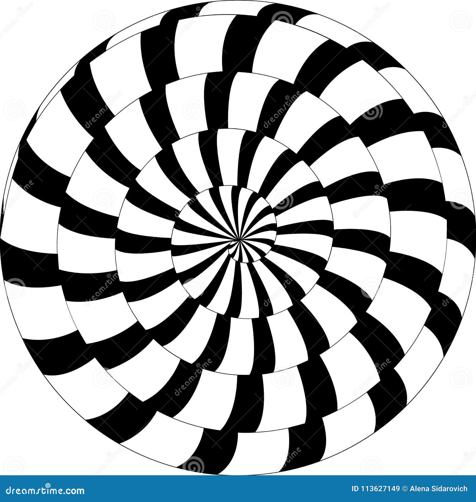 Psychedelic Pattern, Snail, Black and White Spiral, Optical Illusion ...