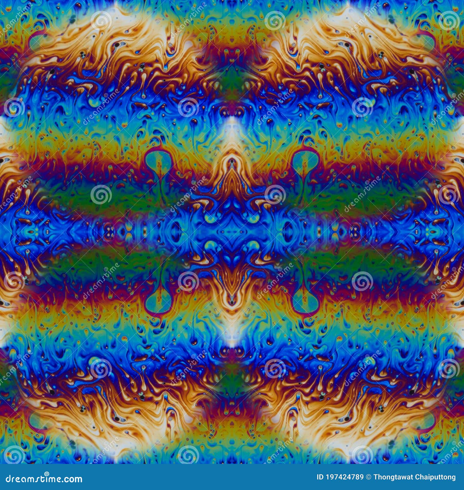Psychedelic Patterns Formed on the Surface of Soap Bubbles Stock Image ...