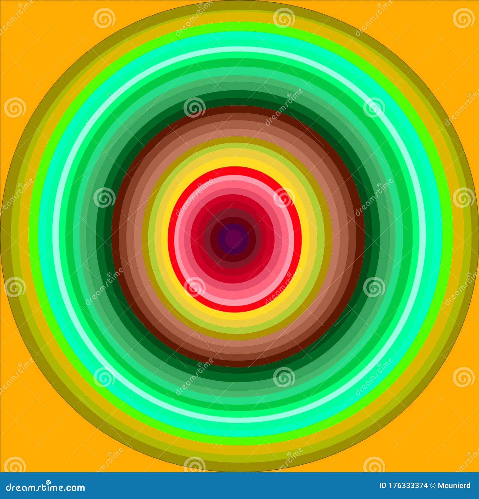 Psychedelic Circles Patterns Stock Illustration - Illustration of ...
