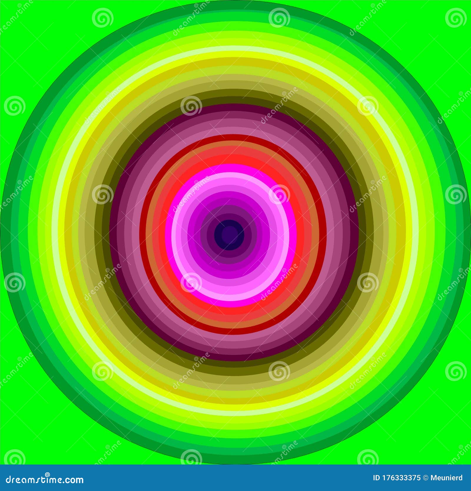 Psychedelic Circles Patterns Stock Illustration - Illustration of ...