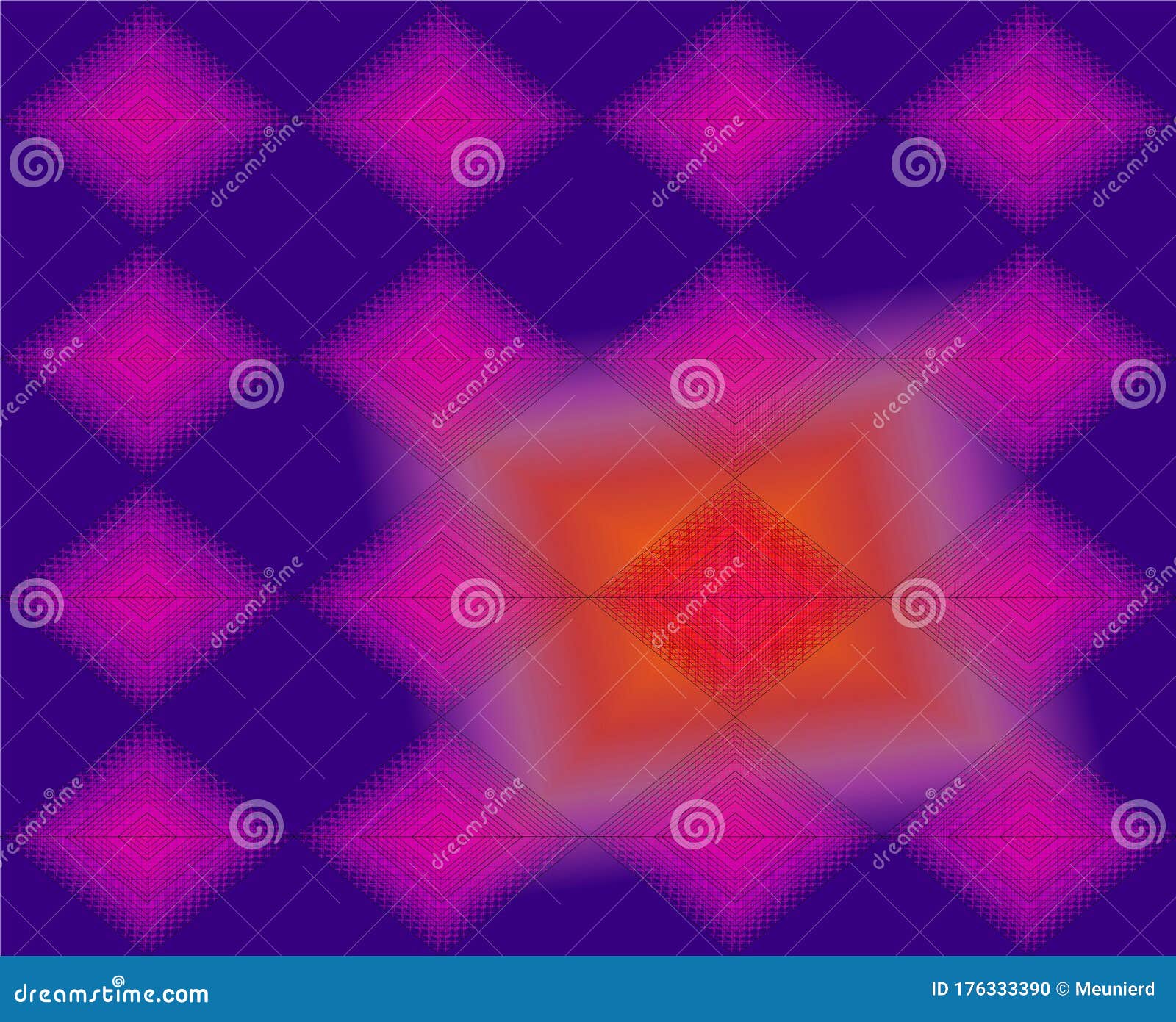 Psychedelic Squares Patterns Stock Illustration - Illustration of ...