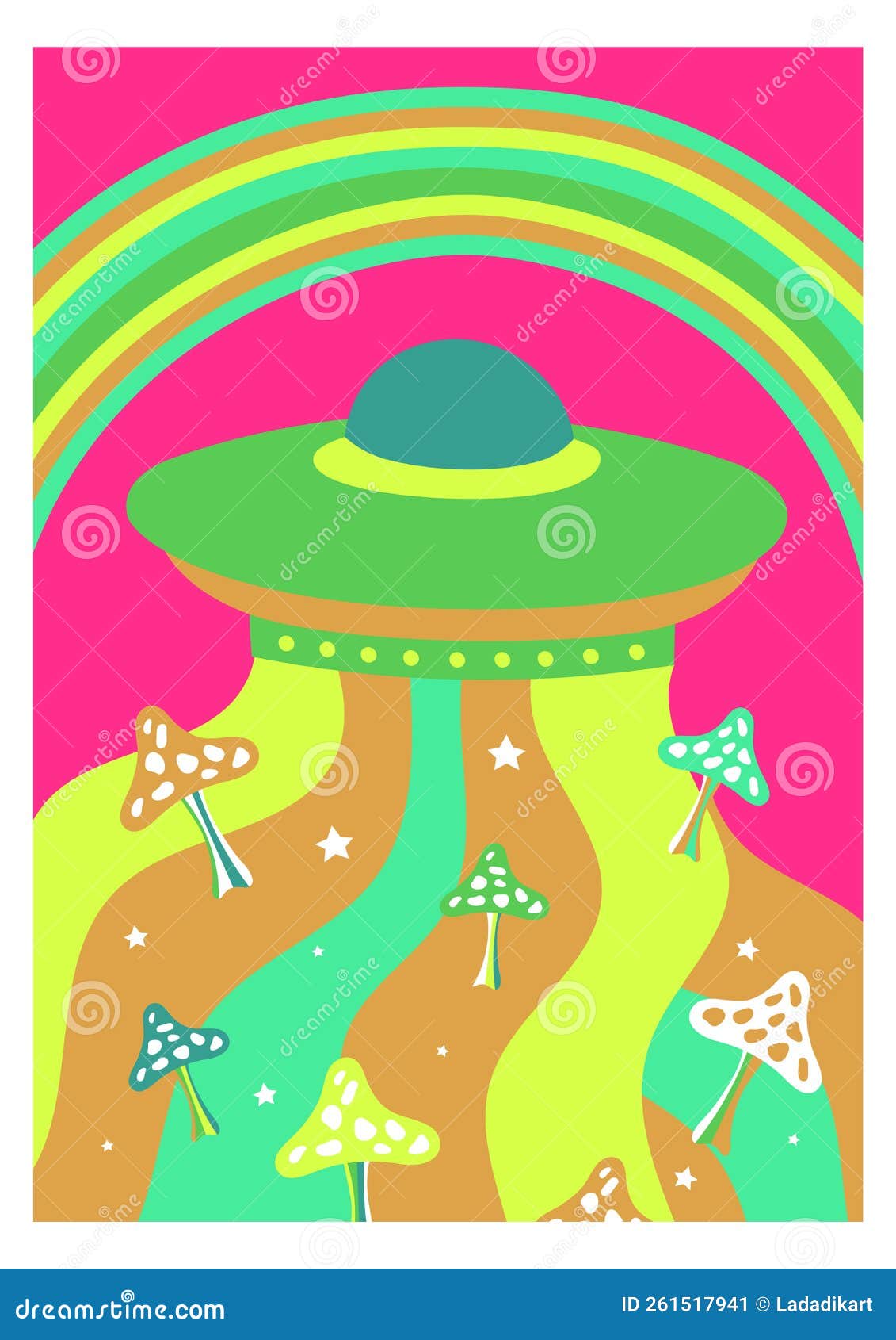 Lsd Psychedelic Poster Design Vector Illustration | CartoonDealer.com ...