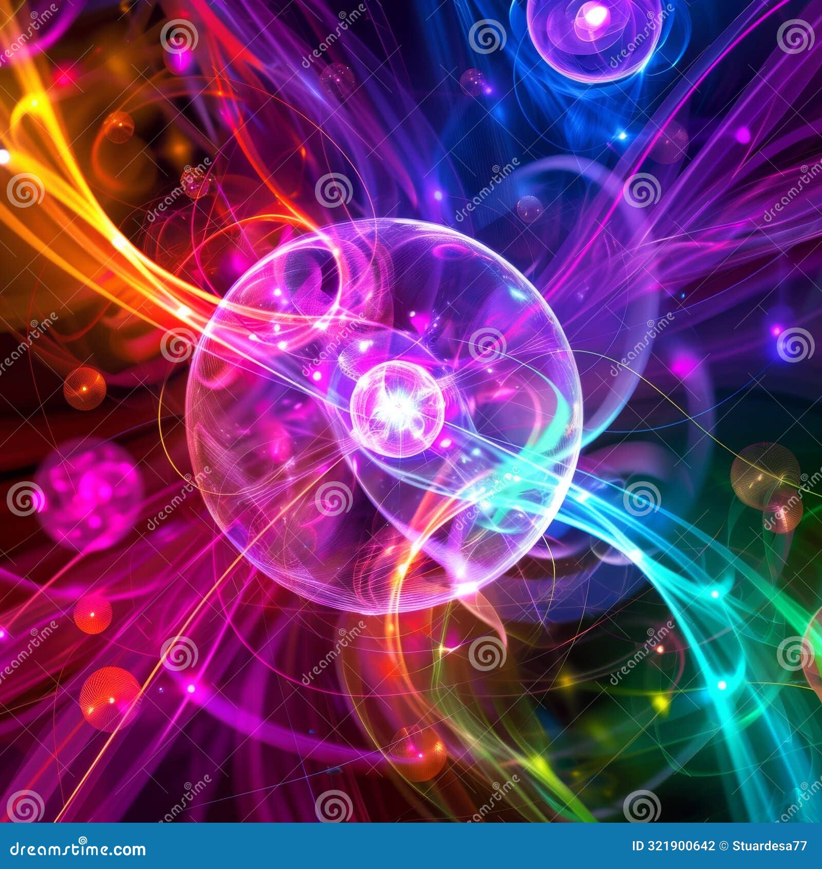 Psychedelic Quantum Field Illustration Stock Photo - Image of vibrant ...