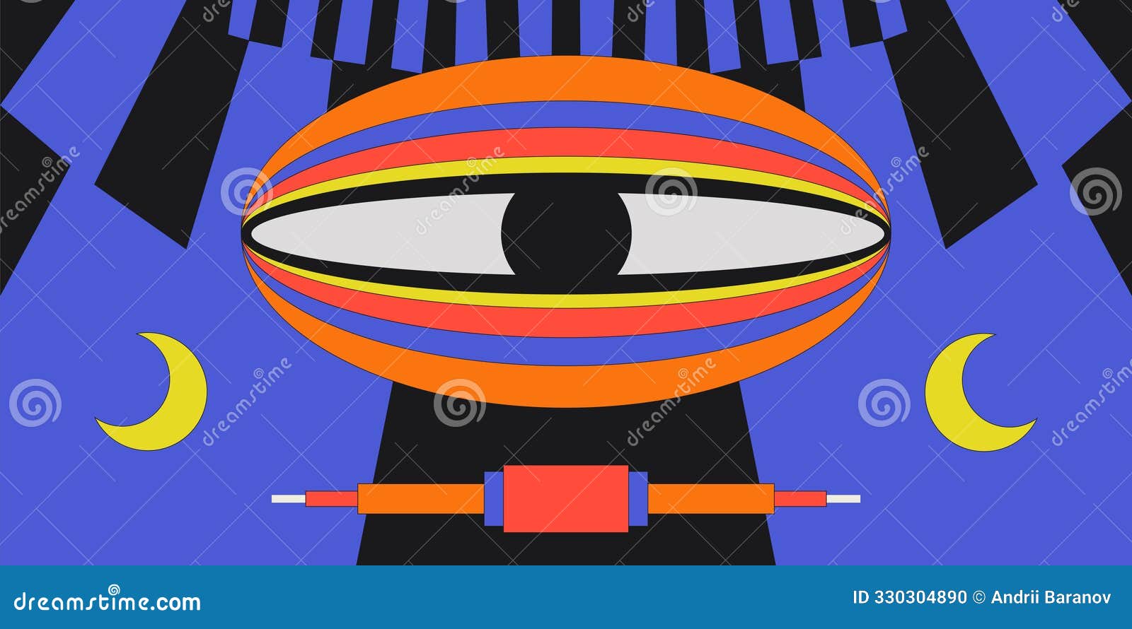 Psychedelic Retro Art. Inspirational Retro Poster Stock Illustration ...