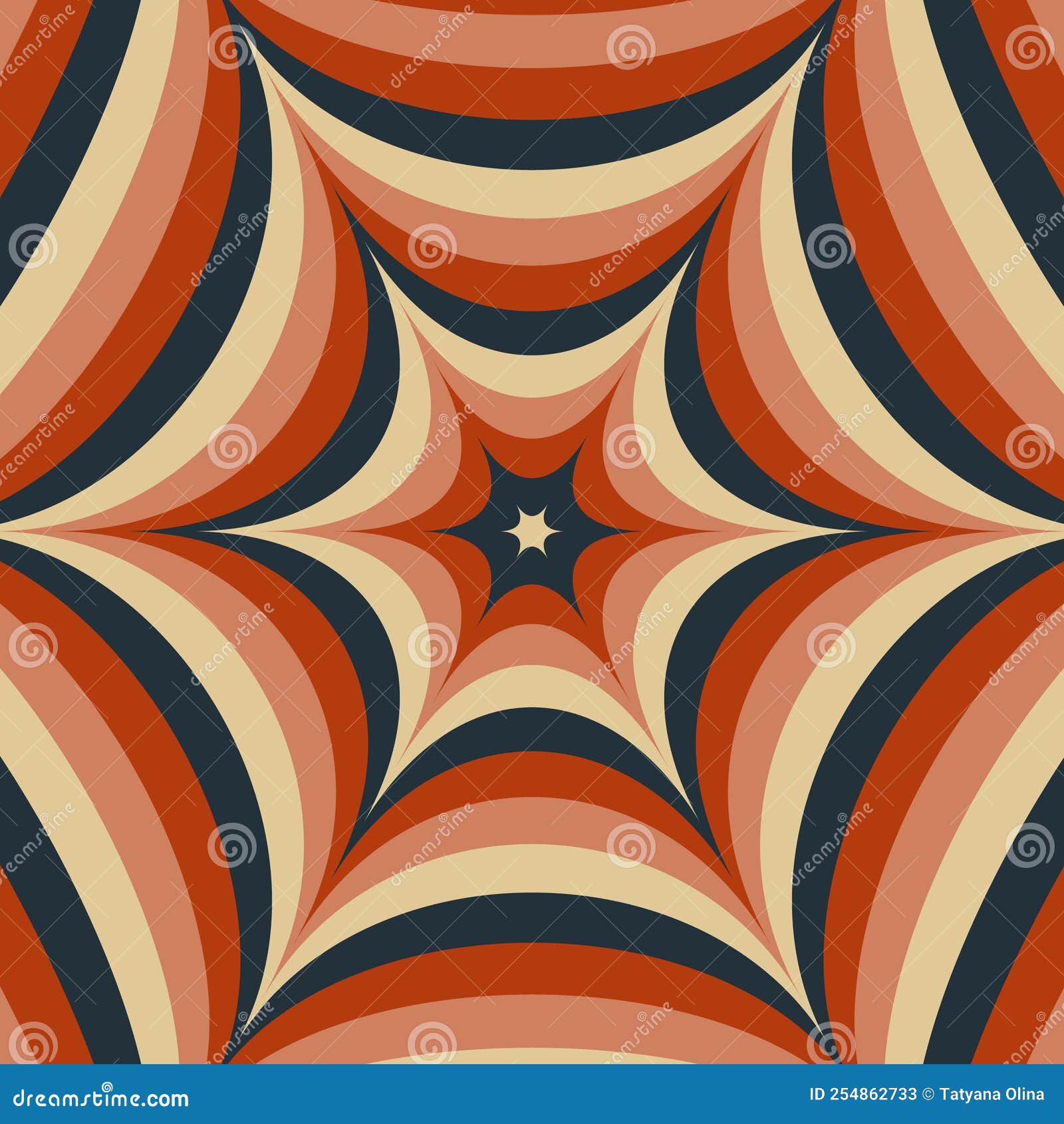 Psychedelic Retro Groove Background Stock Vector - Illustration of boho ...