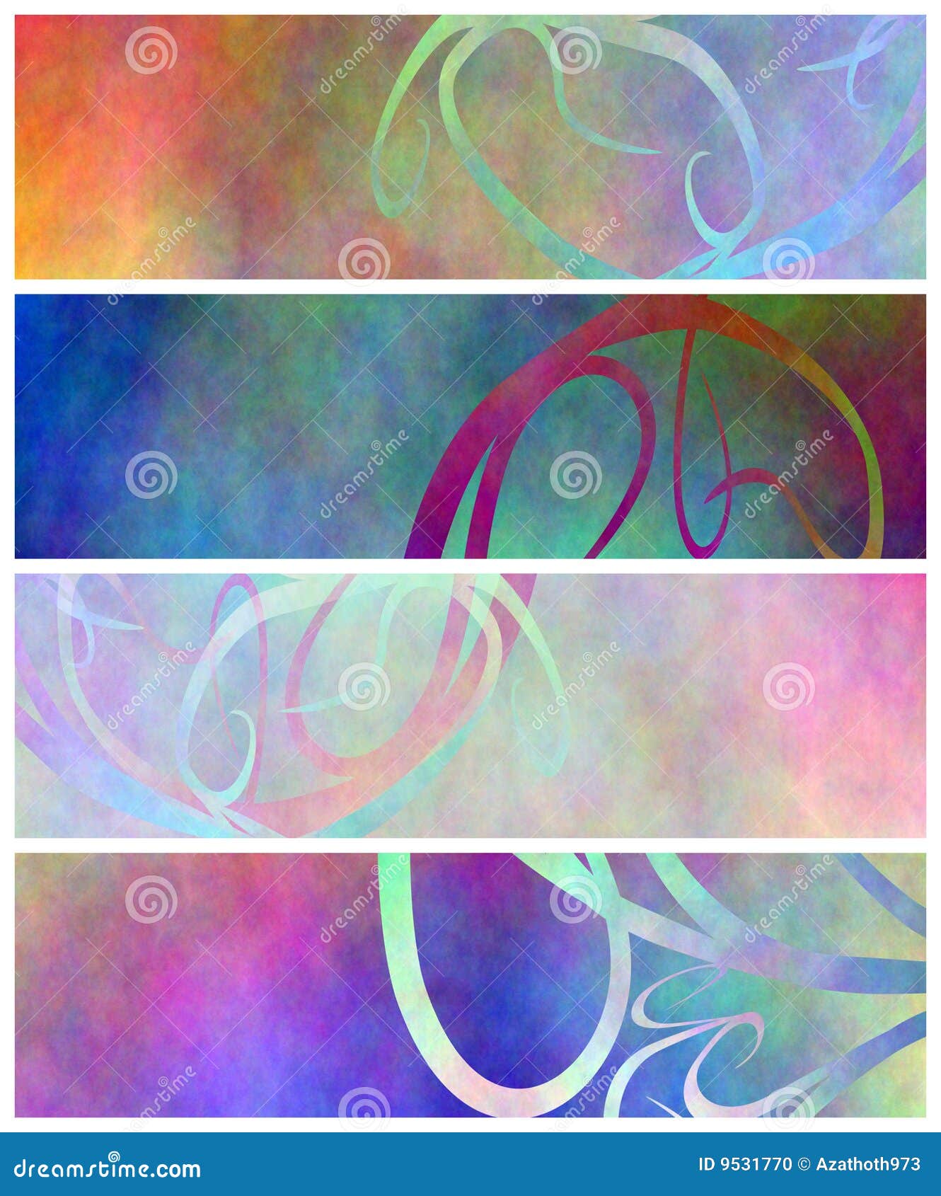 Psychedelic Retro Headers stock illustration. Illustration of abstract ...