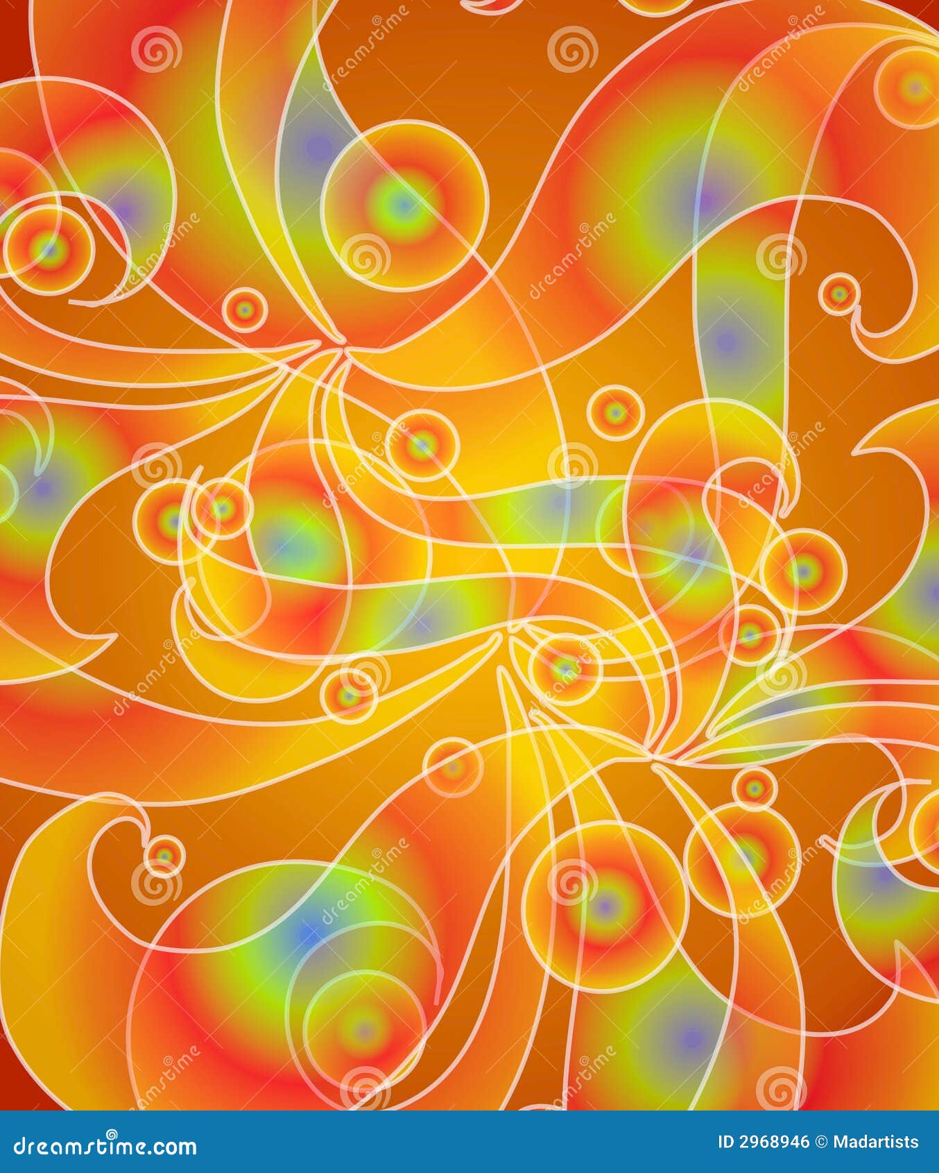 Psychedelic Retro Swirls Red Stock Photography | CartoonDealer.com #2968946
