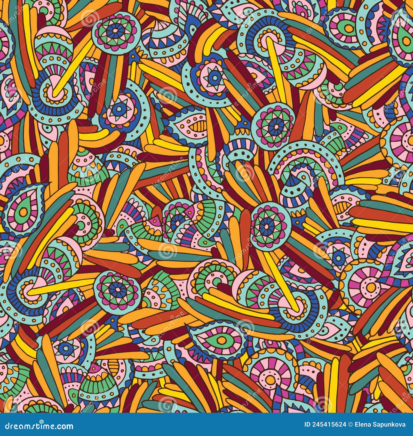 Psychedelic Seamless Abstract Texture Stock Vector - Illustration of ...