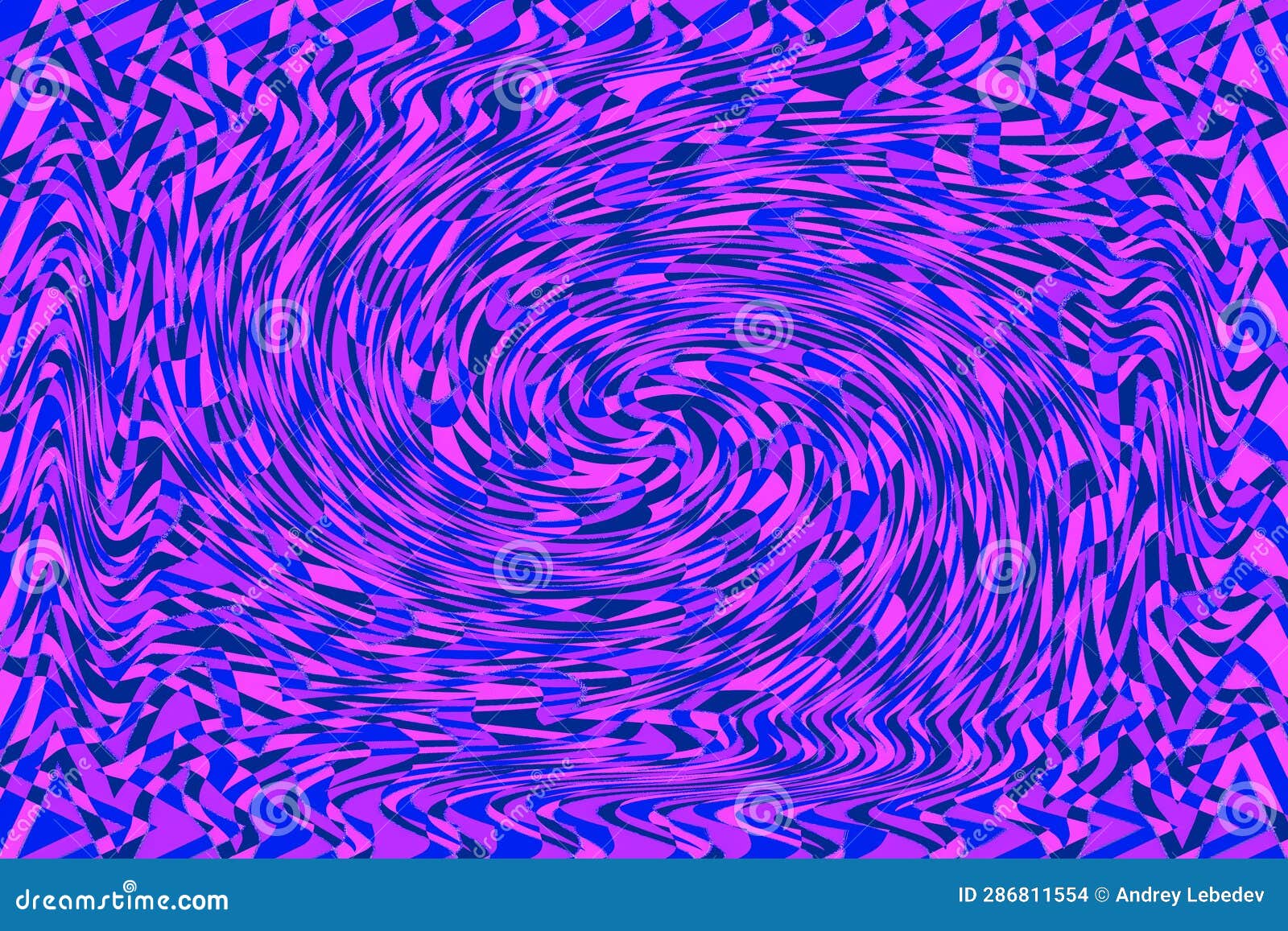 Psychedelic Spiral Pattern Blue Magenta, Psytrance, Vibrations Stock ...