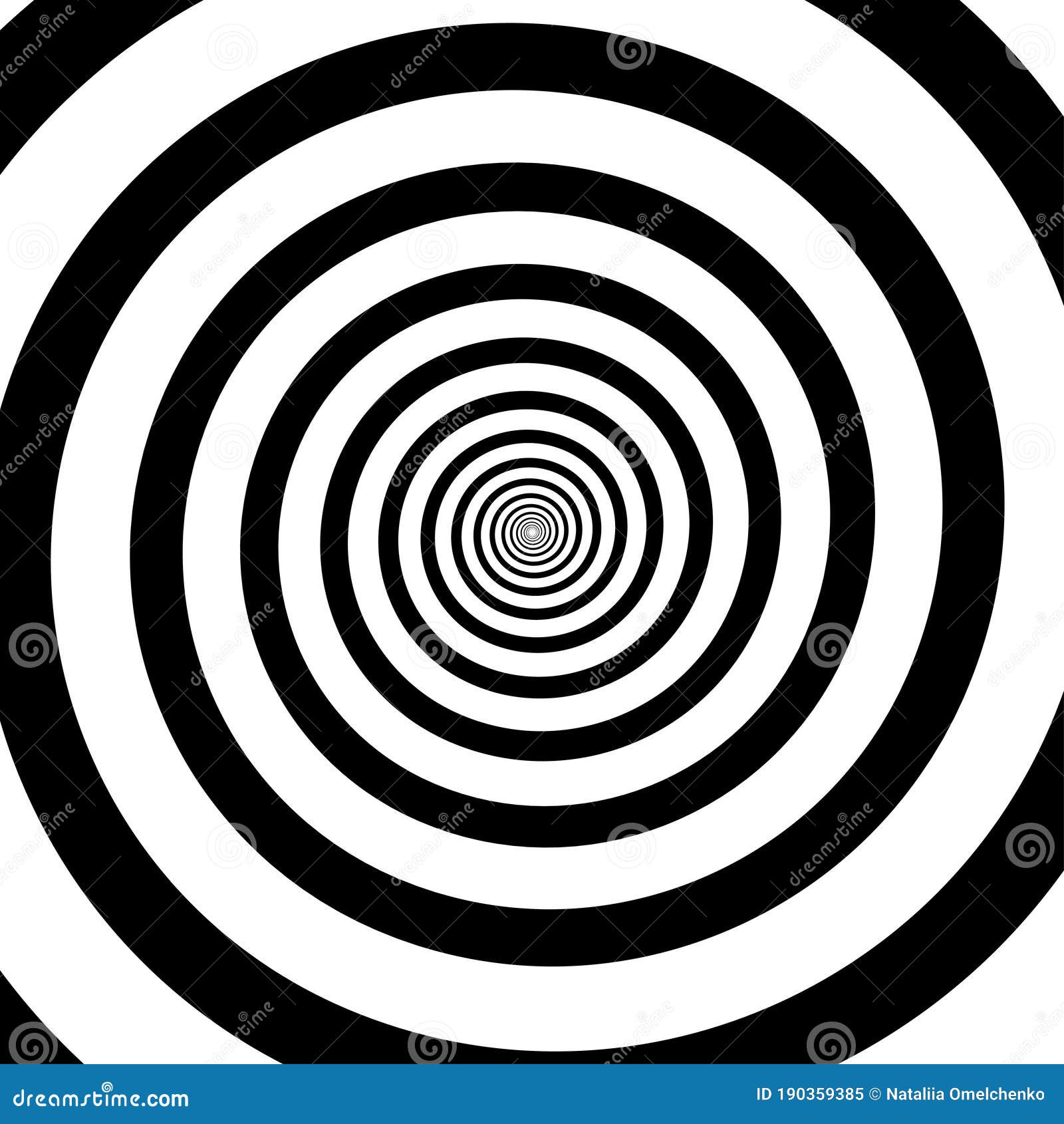 Psychedelic Spiral with Radial Rays. Hypnotic Spiral Vector Stock ...