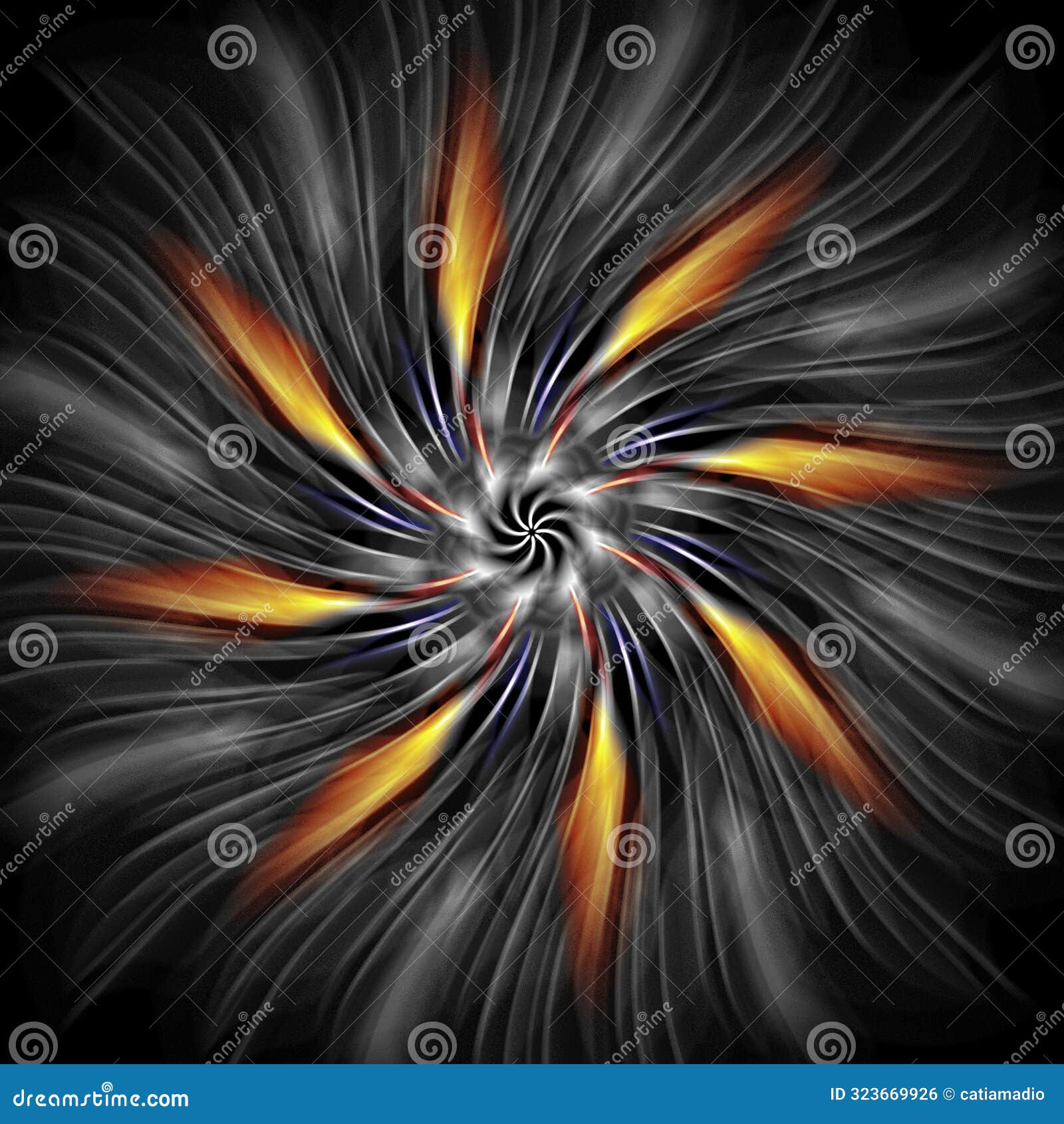 Psychedelic Spiralling Abstract Helics Stock Illustration ...