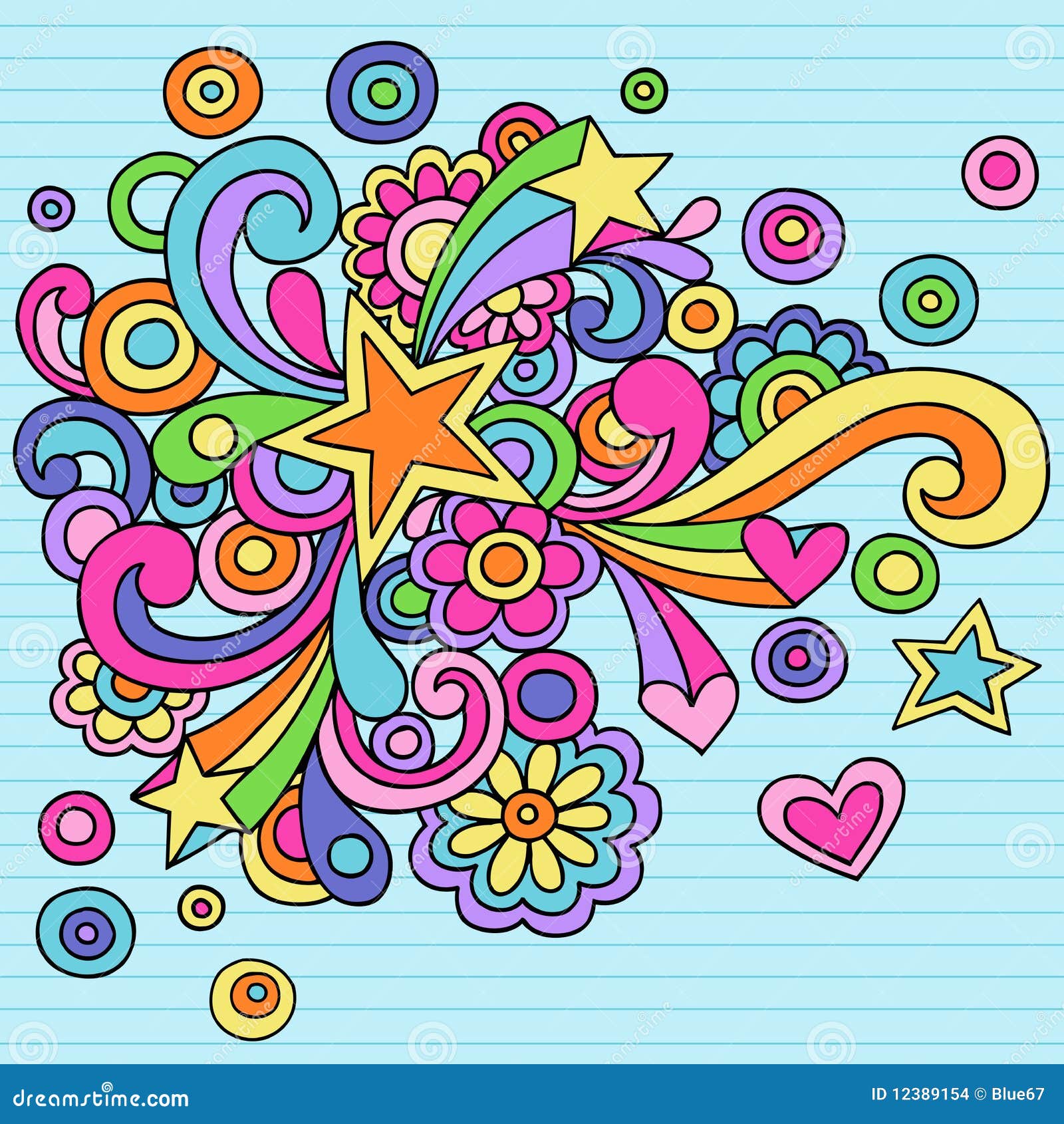 Groovy Notebook Doodle Frames Vector Designs | CartoonDealer.com #25619620