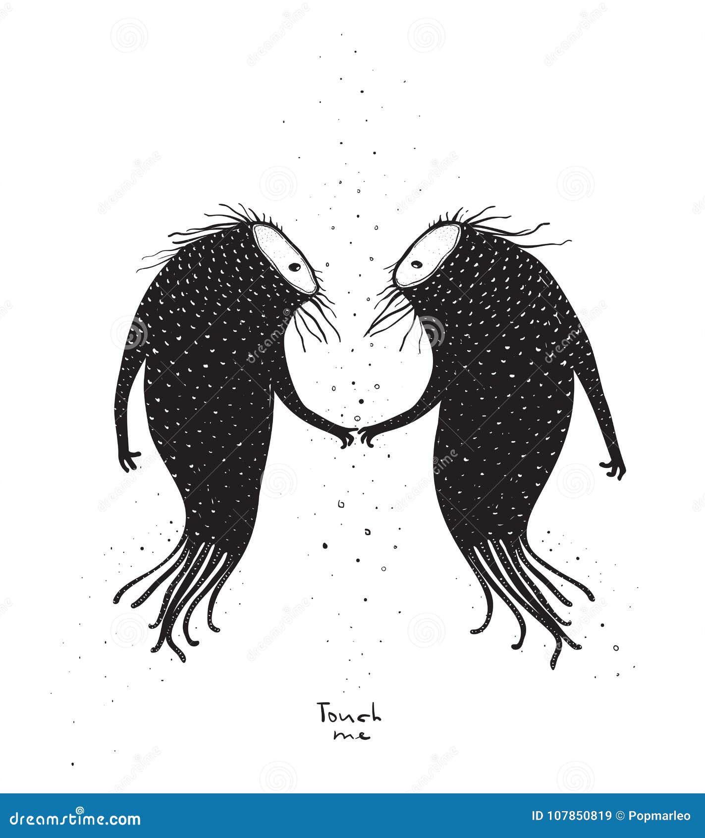 Creatures Beasts Couple in Love Stock Vector - Illustration of ...