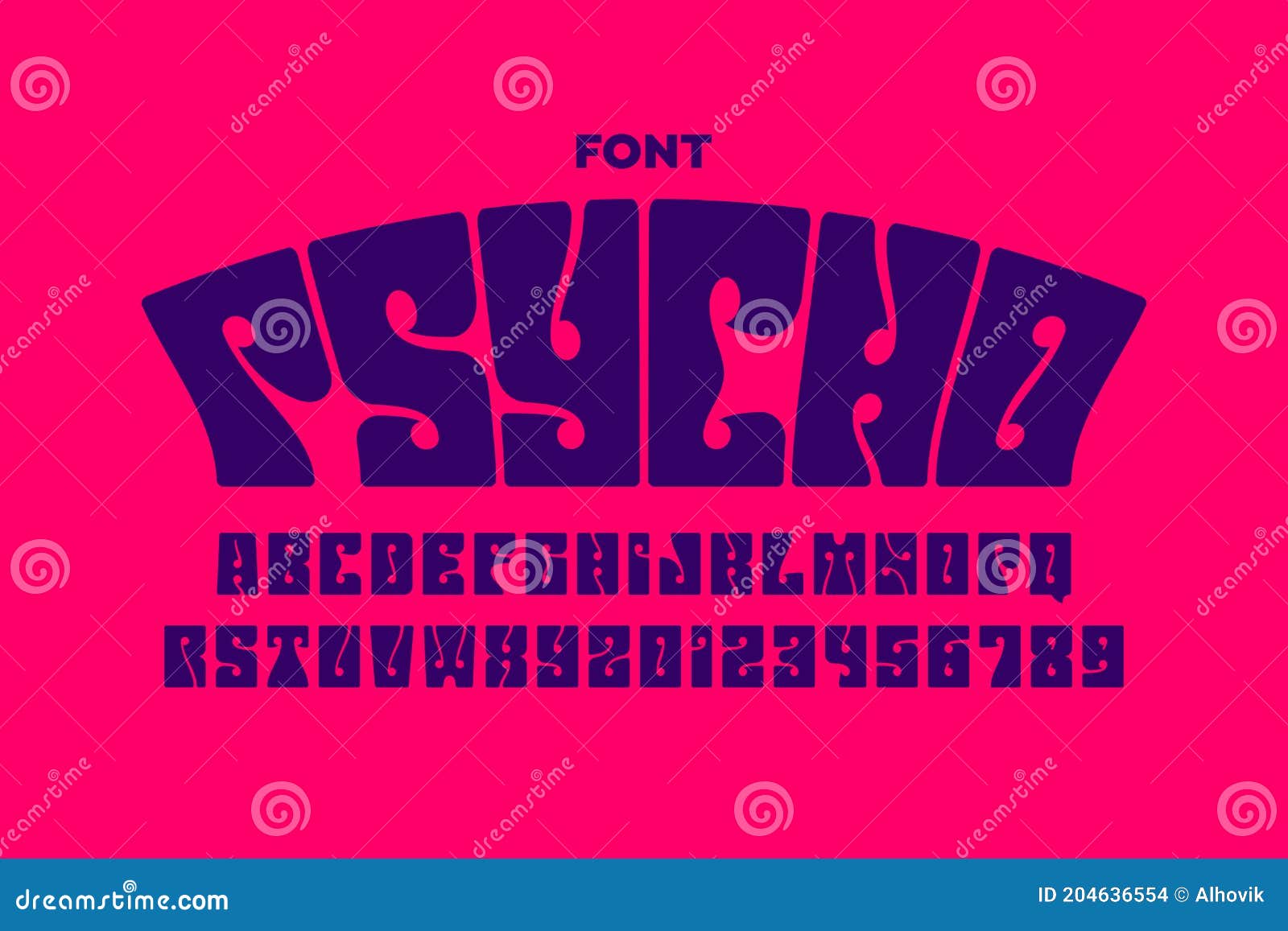 Psychedelic Alphabet Vector Font | CartoonDealer.com #69505888