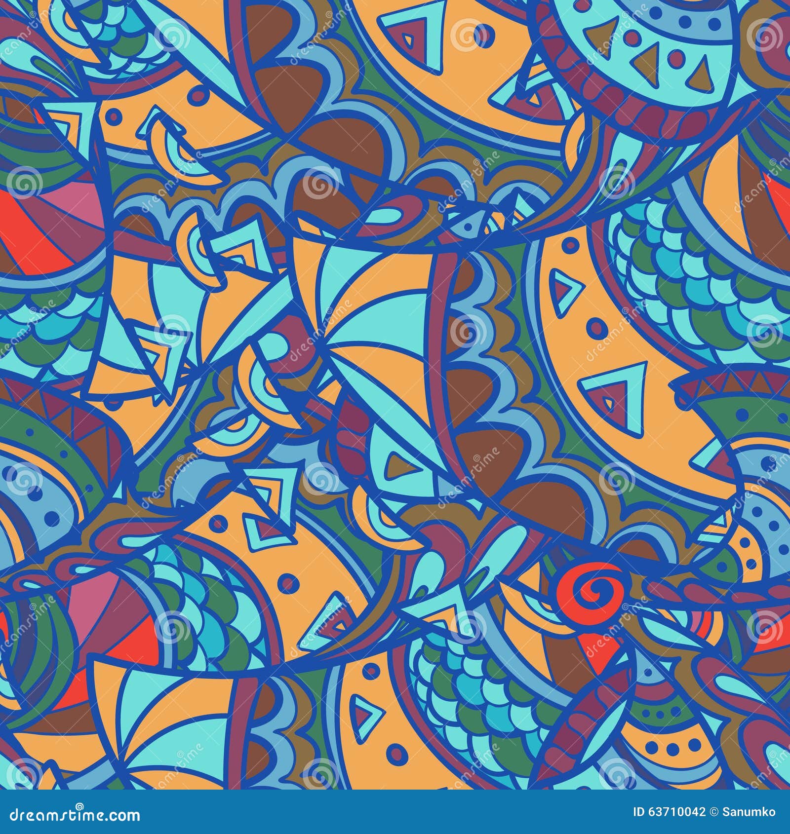 Psychedelic summer pattern stock vector. Illustration of decorative ...