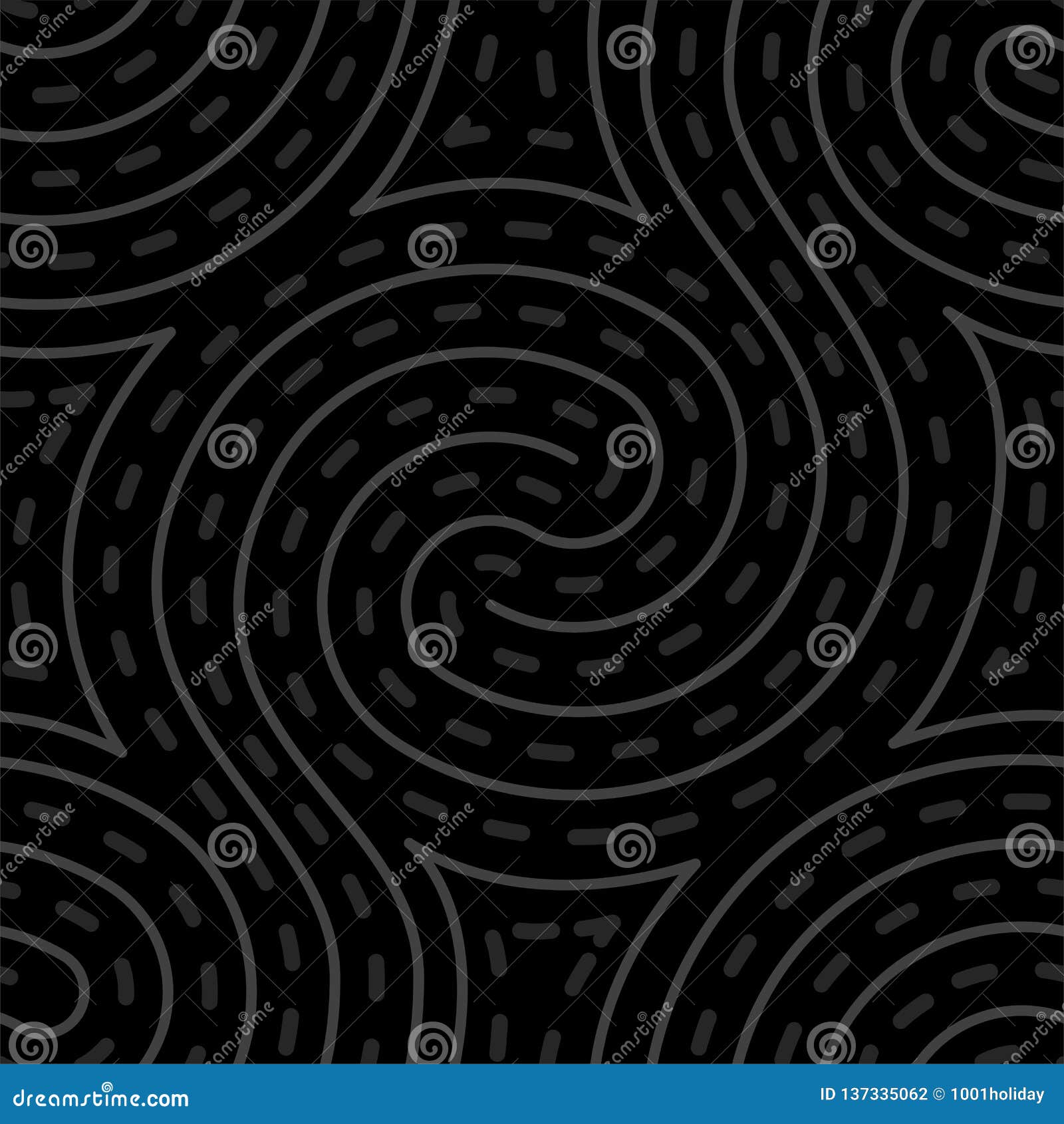 Psychedelic Hypnotic Swirl Maze Seamless Vector Pattern Stock Vector ...