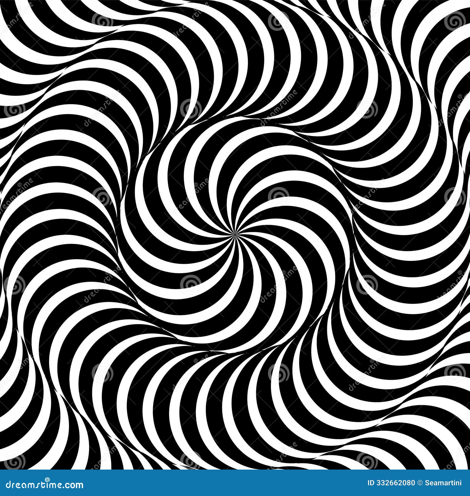 Psychedelic Swirl Spiral Pattern, Hypnosis Effect Stock Illustration ...