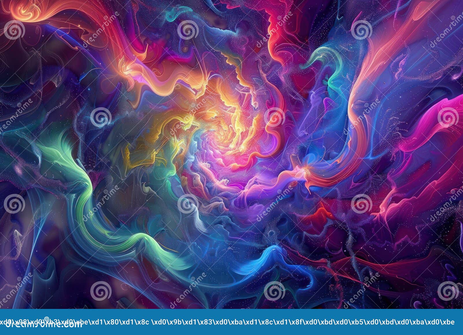 Psychedelic Swirls of Color and Light Stock Image - Image of vibrant ...