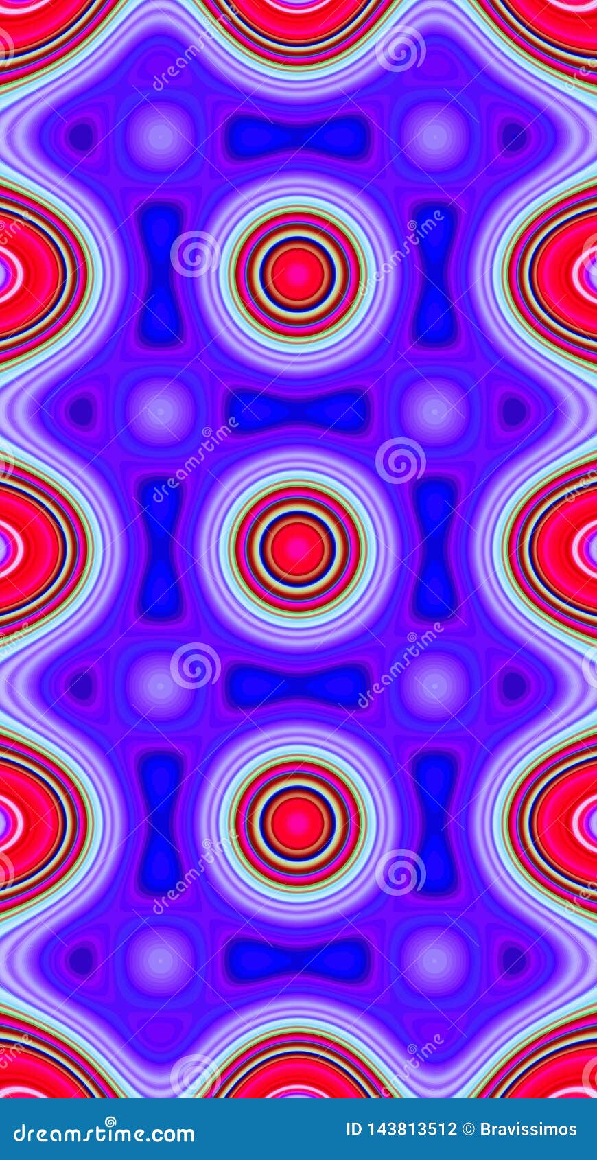 Psychedelic Symmetry Abstract Pattern and Hypnotic Background, Color ...