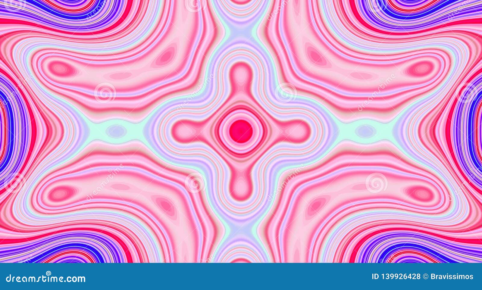 Psychedelic Symmetry Abstract Pattern and Hypnotic Background, Design ...