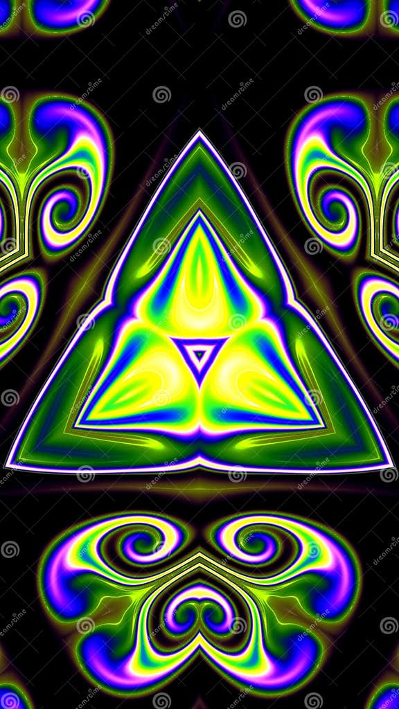 Psychedelic Triangular Vision Stock Illustration - Illustration of ...