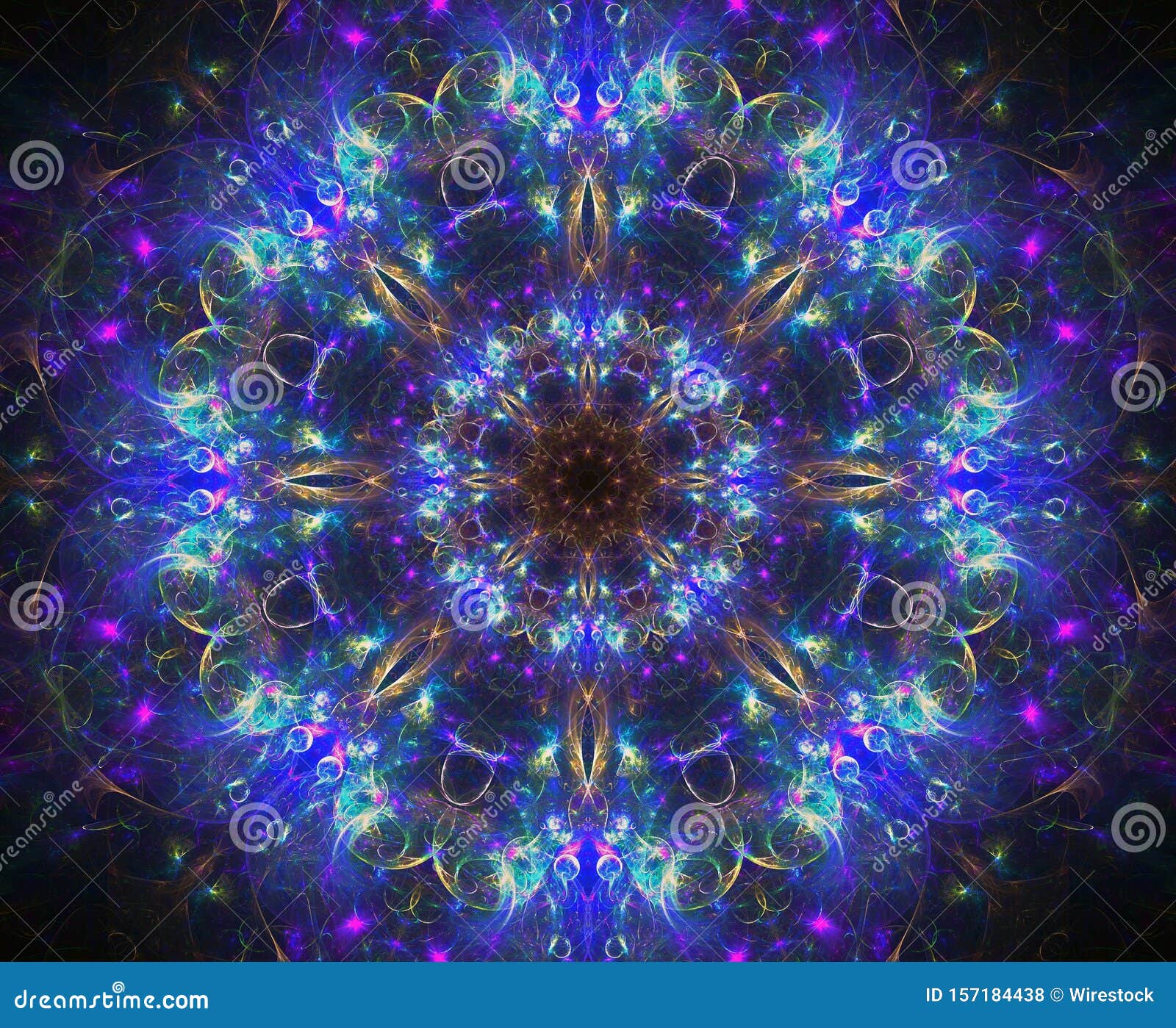 Psychedelic and Trippy Patterns with Neon and Dark Colors Stock ...