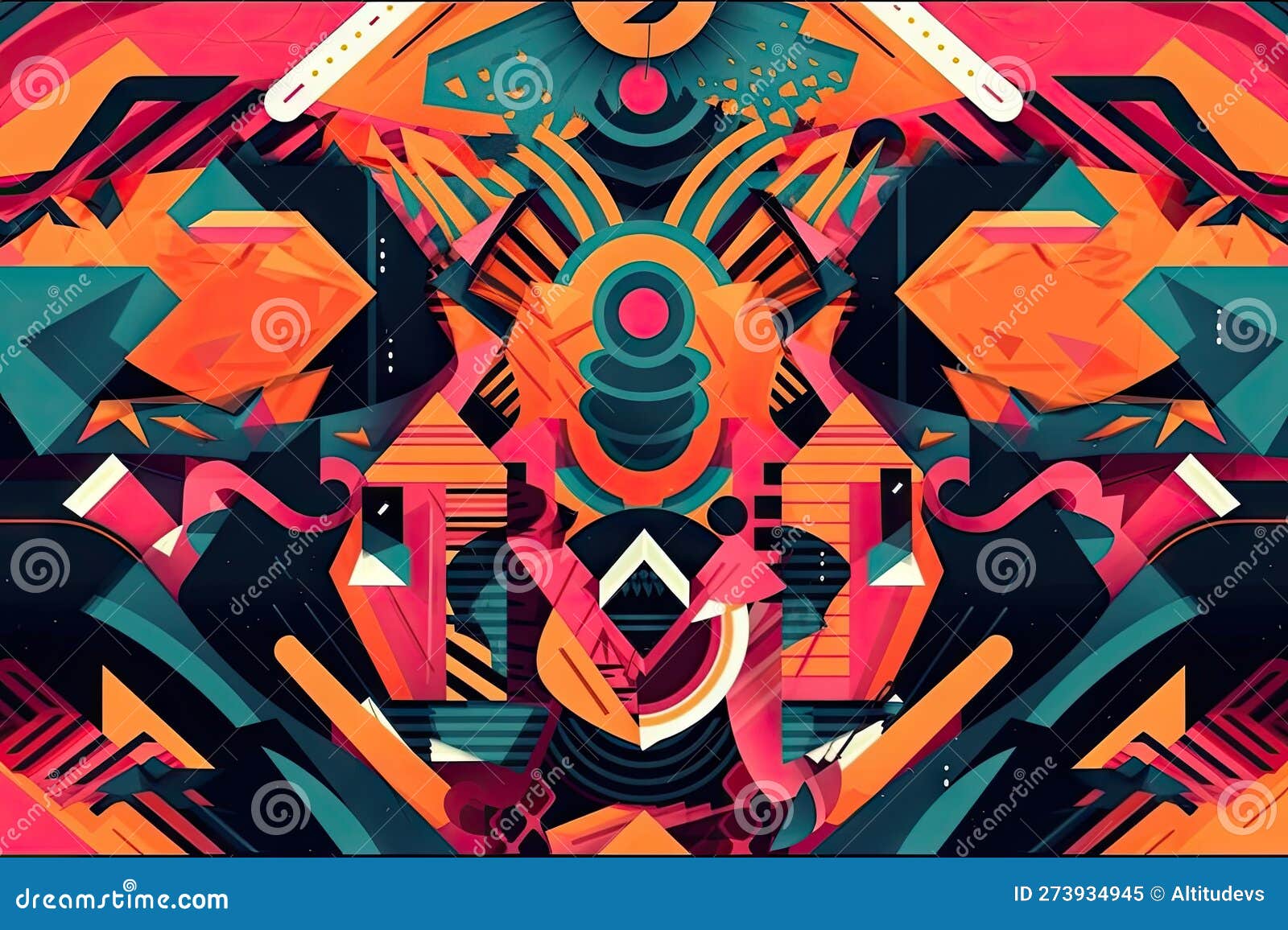Psychedelic Typography with Geometric Shapes and Patterns for Textured ...