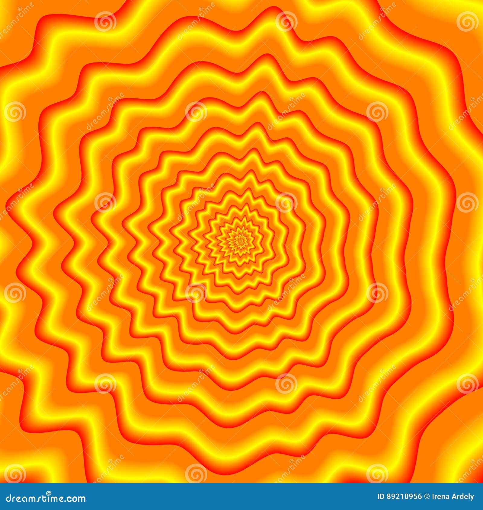 Psychedelic Vibrant Orange, Red and Yellow Pattern Background Stock ...