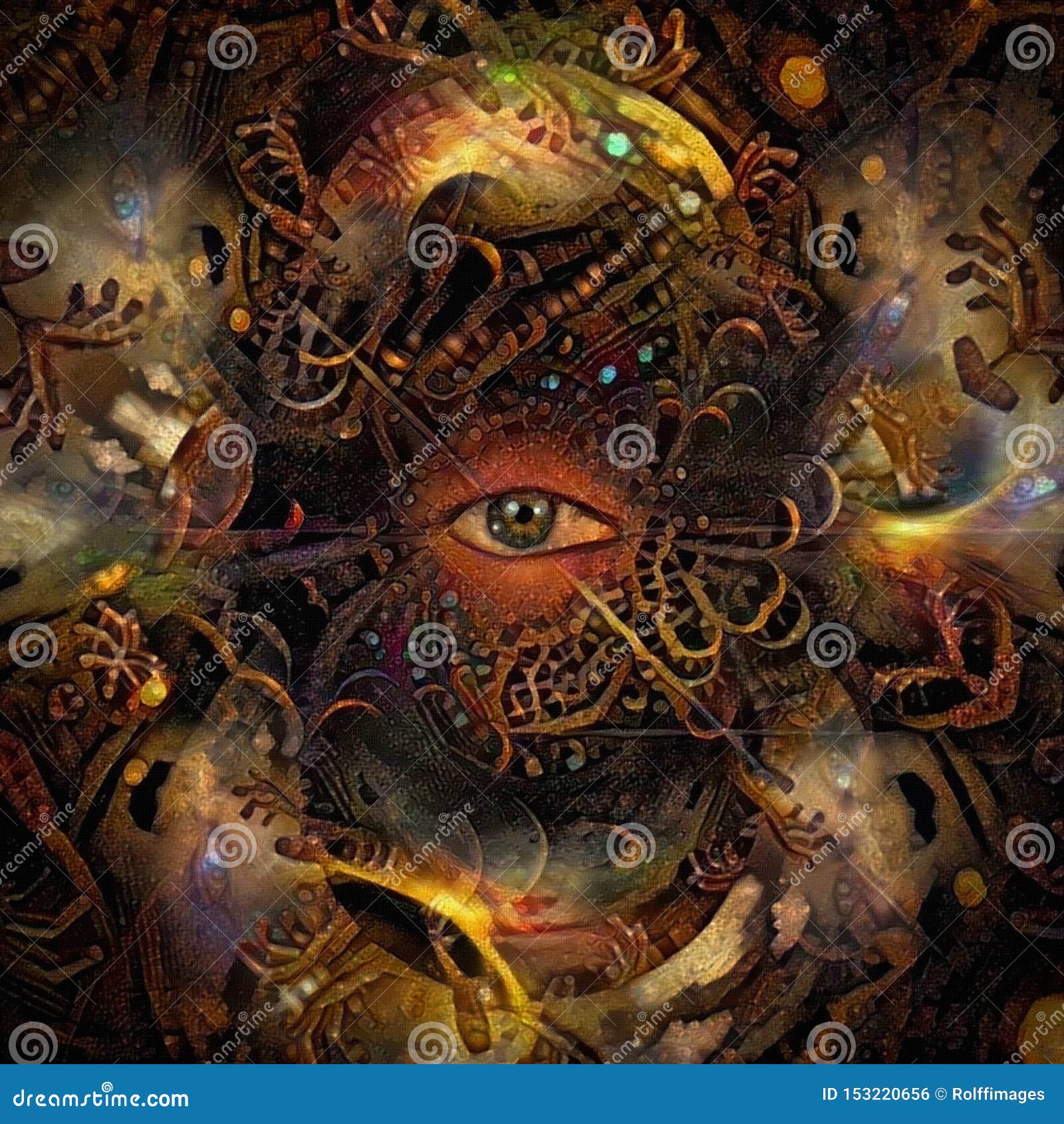 Psychedelic Vision stock illustration. Illustration of concentric ...