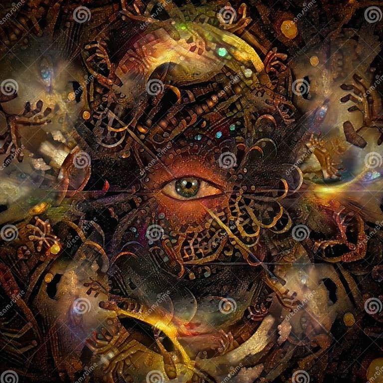 Psychedelic Vision stock illustration. Illustration of concentric ...