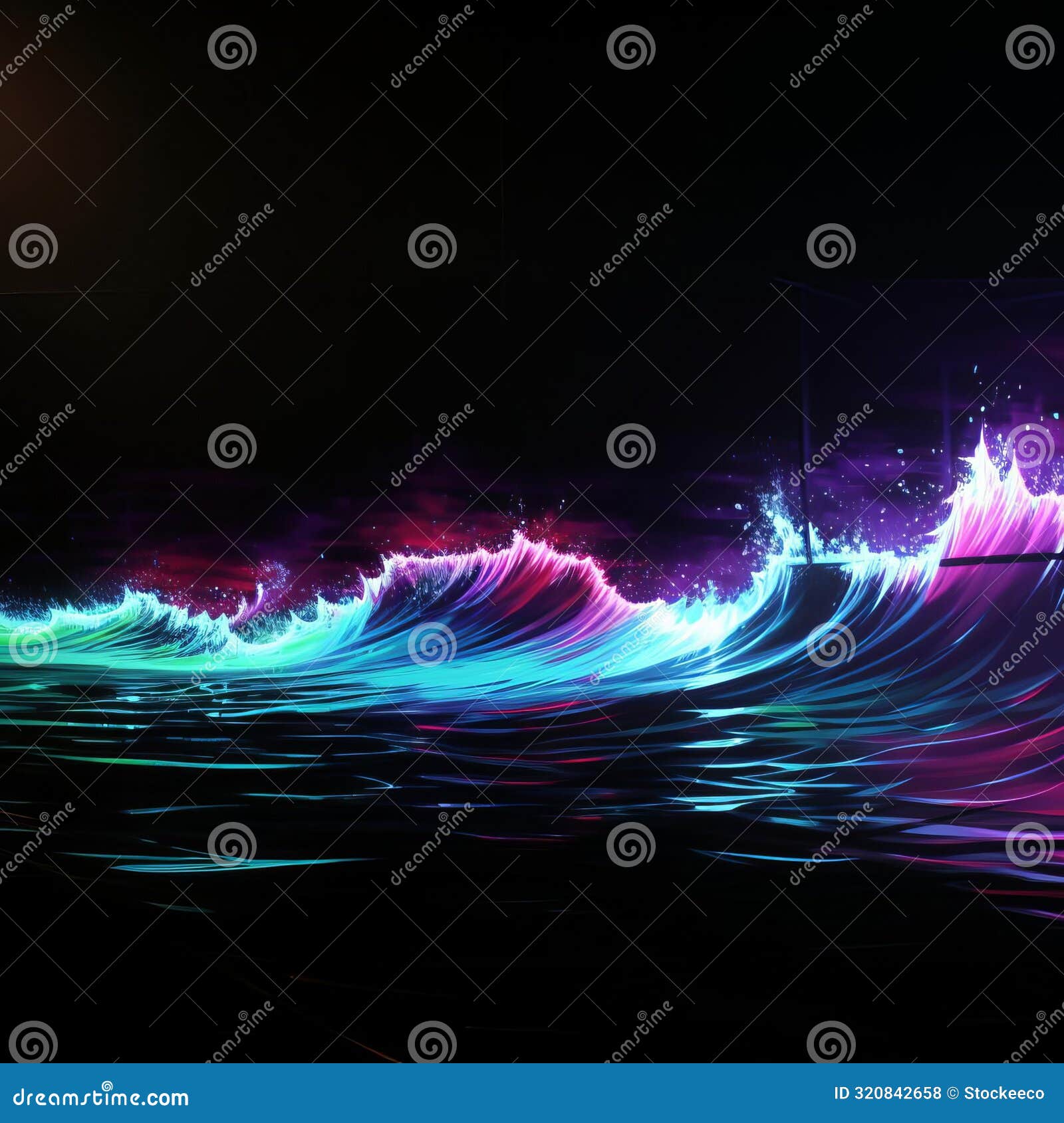 Psychedelic Visions: Colorful Quantum Waveforms Stock Illustration ...