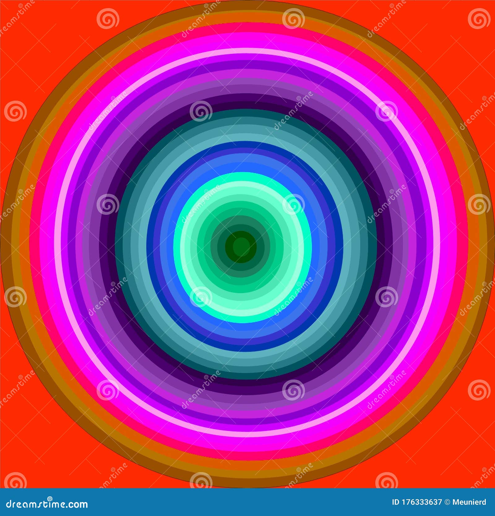 Psychedelic Wallpaper Circles Shape Stock Illustration - Illustration ...