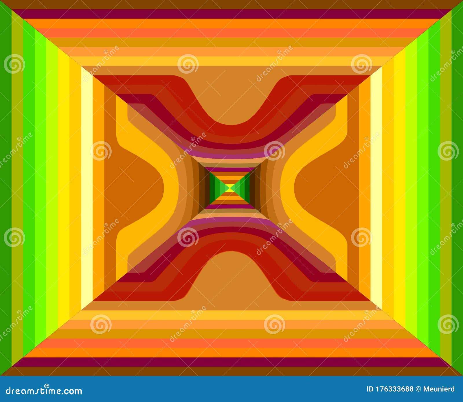 Psychedelic Wallpaper Square Shape Stock Illustration - Illustration of ...