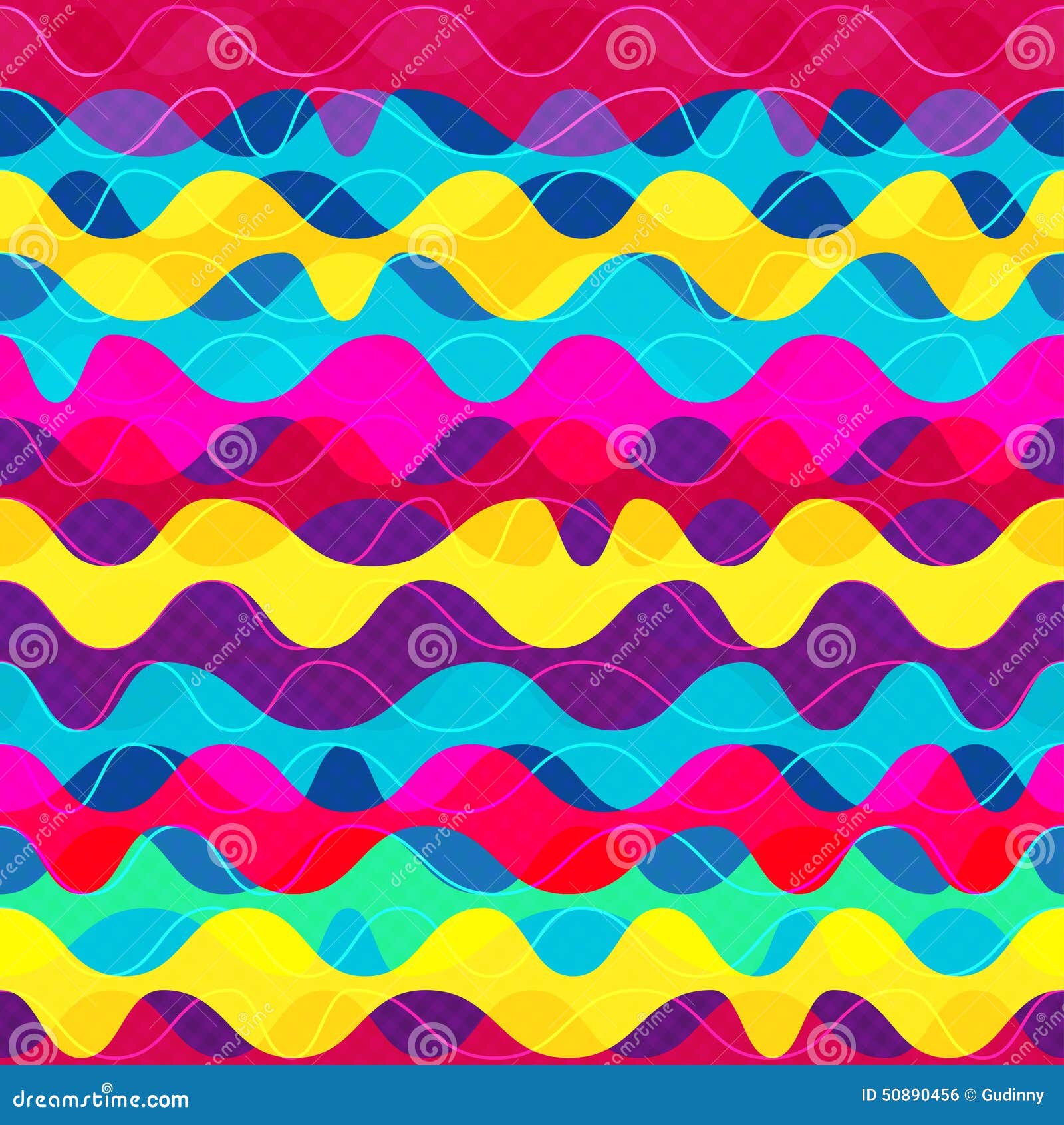 Psychedelic Wave Seamless Pattern Stock Vector - Illustration of ...