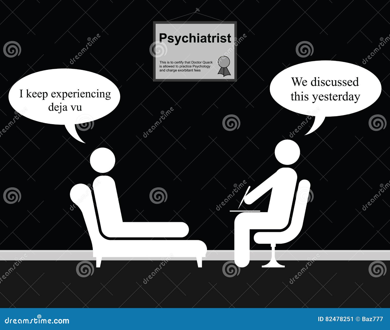 Psychiater Deja Vu vector illustratie. Illustration of psychiatrisch ...