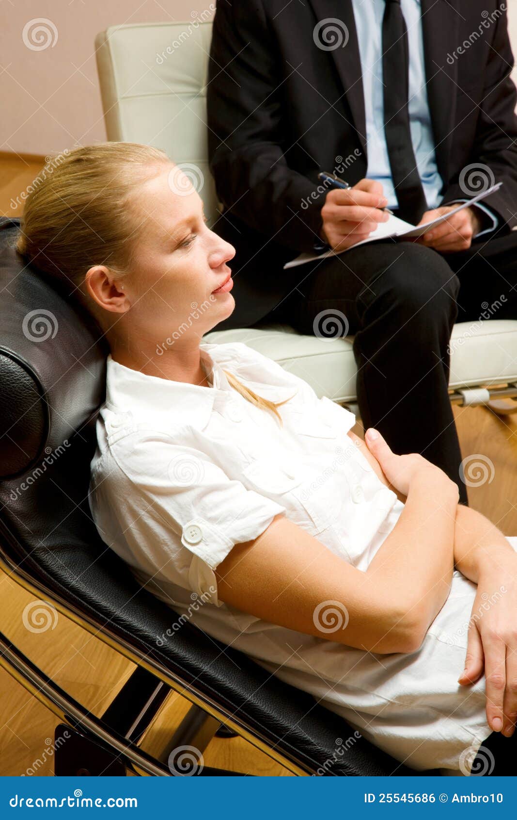 Psychiatrist Examining a Female Patient Stock Photo - Image of mental ...