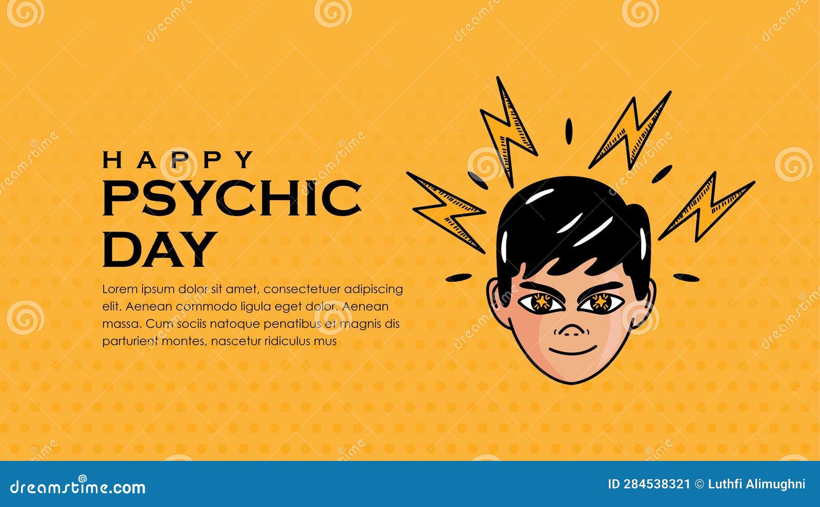 Psychic Day Banner Template Vector Stock Vector - Illustration of ...