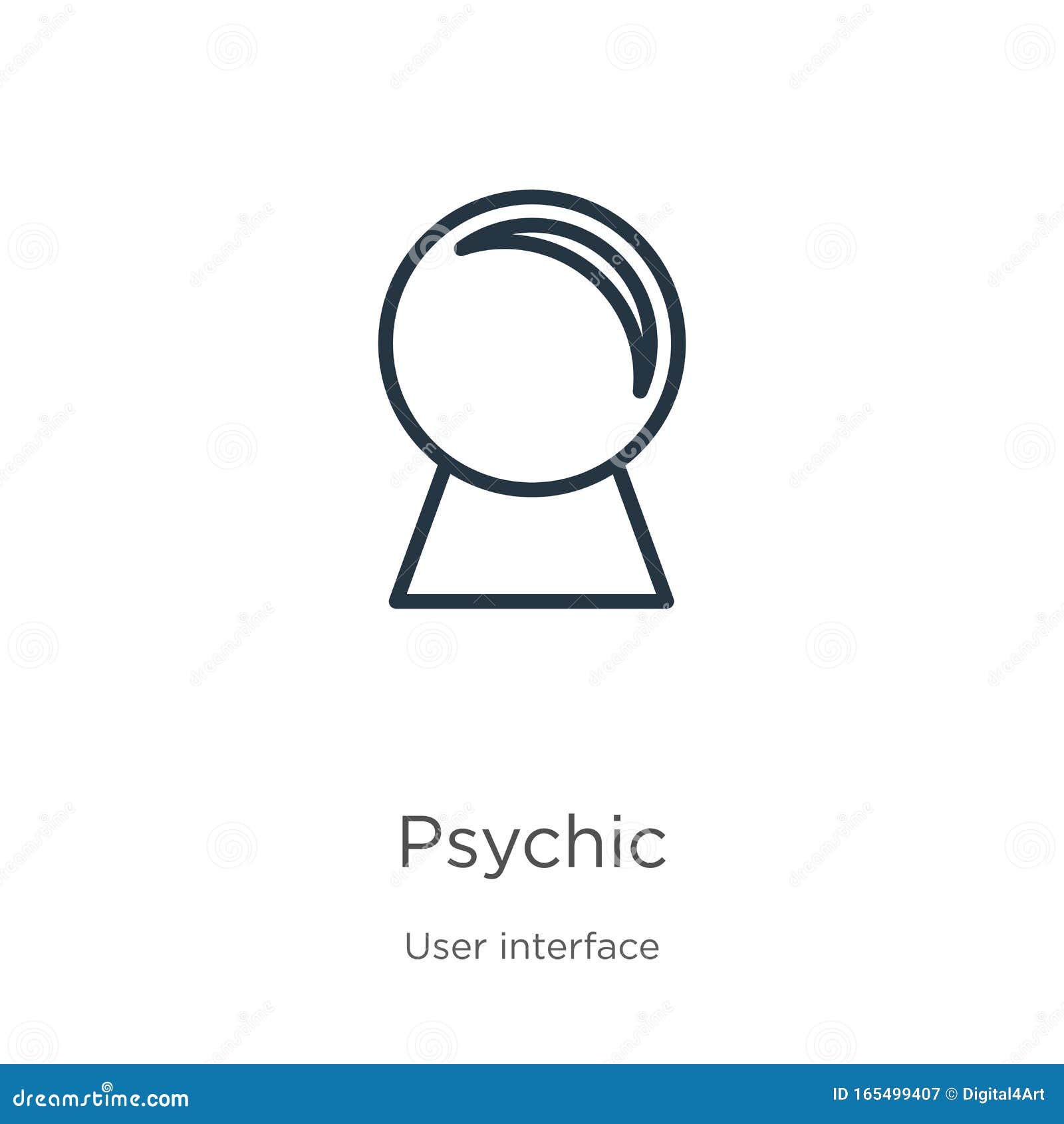 Psychic Icon. Thin Linear Psychic Outline Icon Isolated on White ...