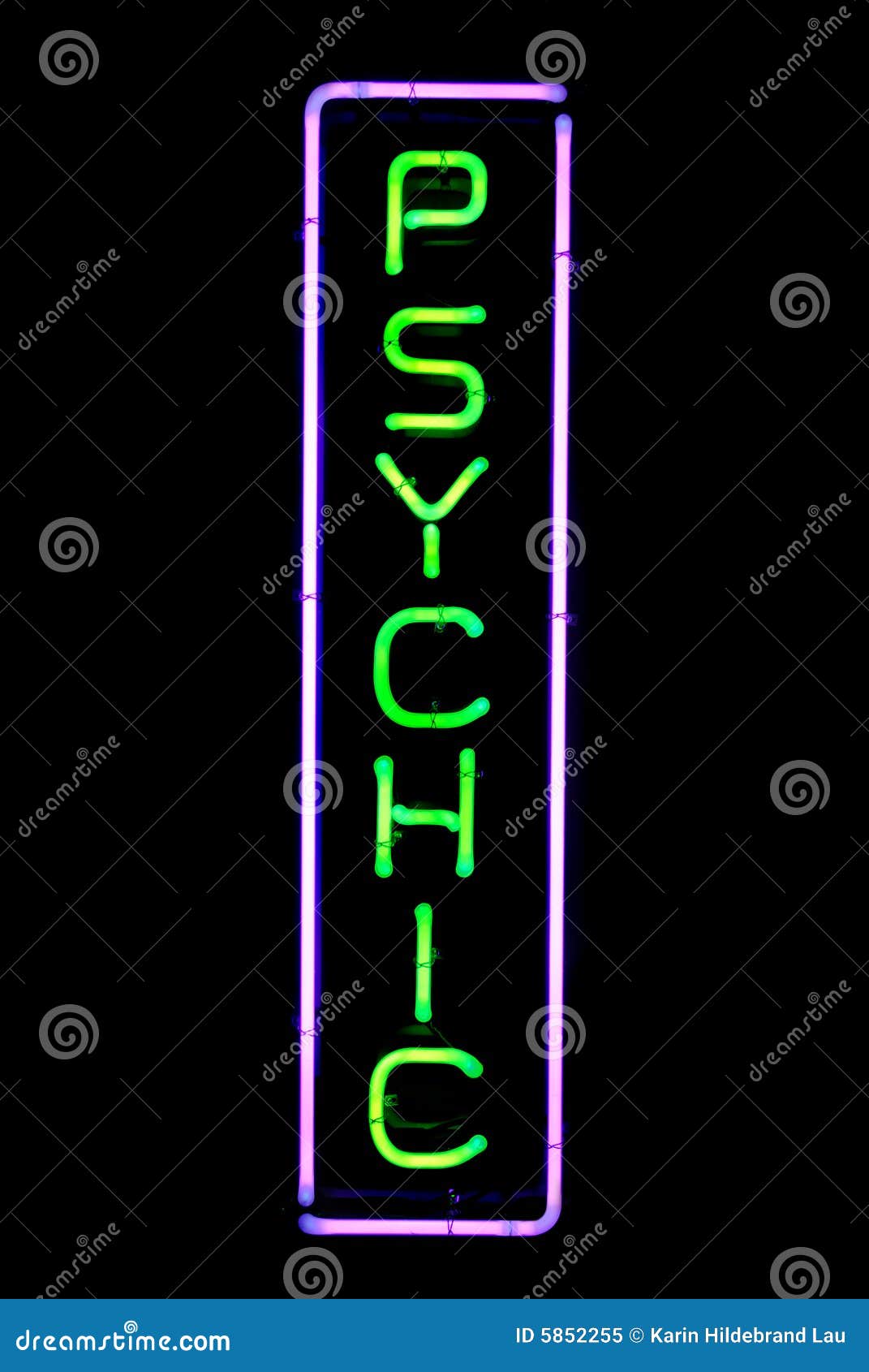 Psychic Neon Sign stock image. Image of bright, sign, black - 5852255