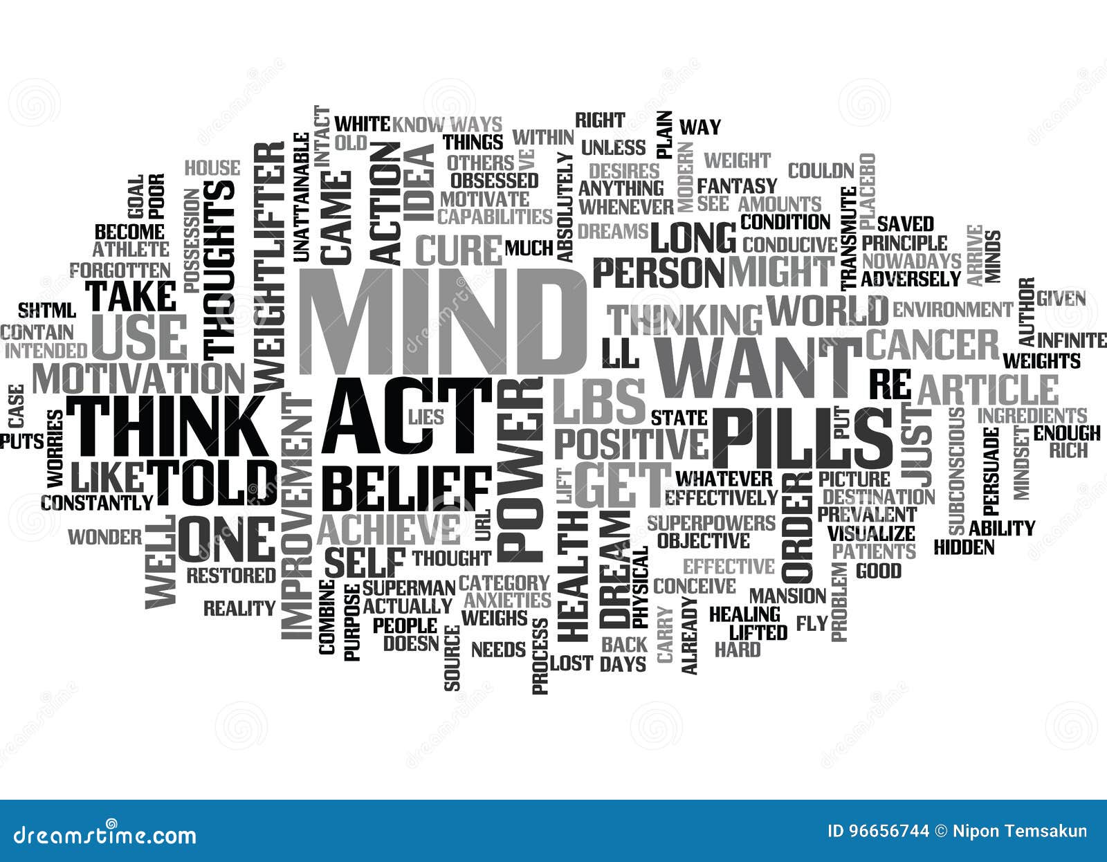 A Psychic Revealed the Hidden Superpowers of Your Mind Word Cloud Stock ...