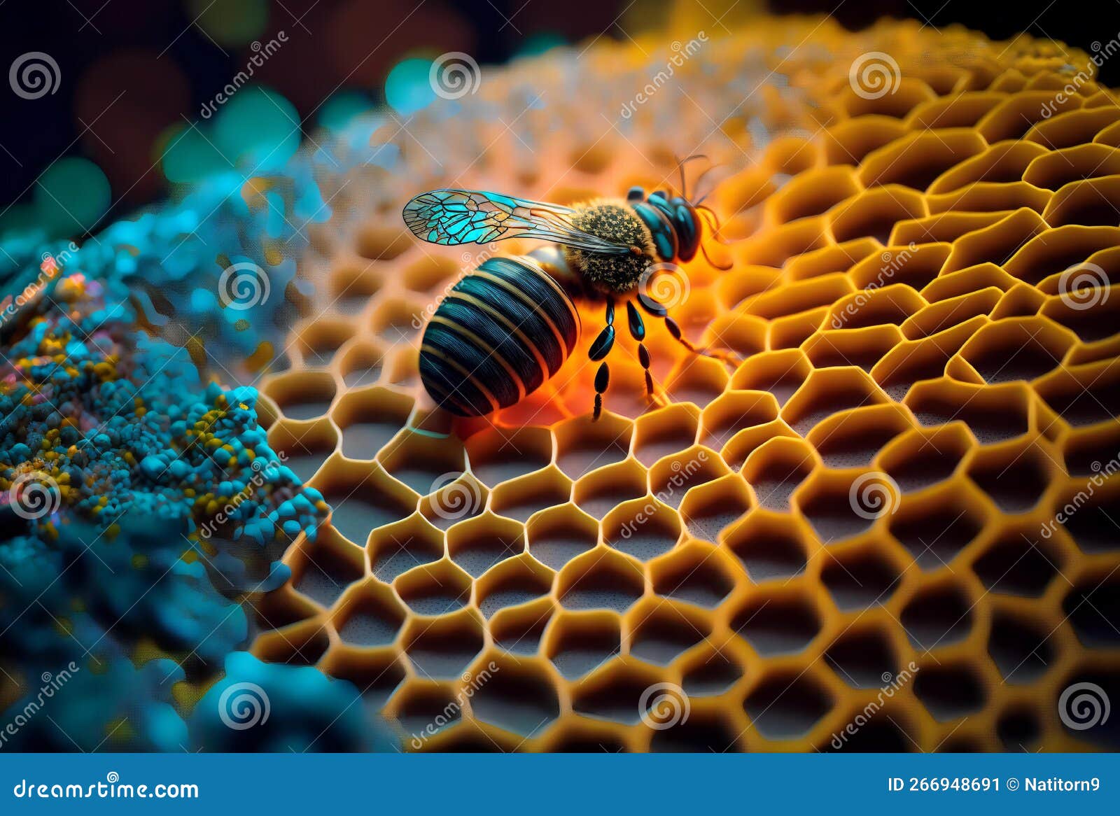 Psychic Wave Pattern Emanating from a Beehive, REALISTIC (AI Generated ...
