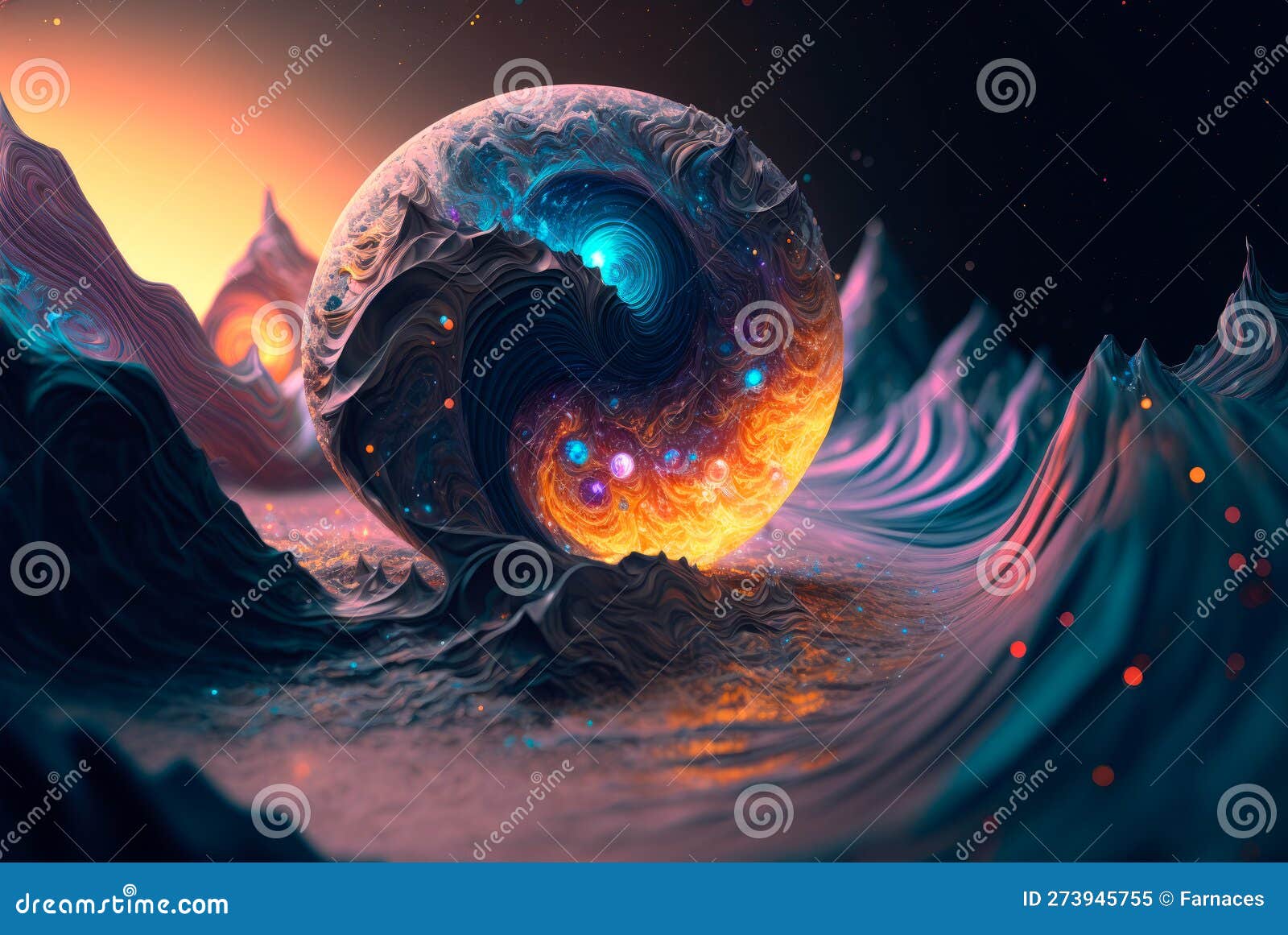 Psychic Waves Concept Illustration Stock Illustration - Illustration of ...