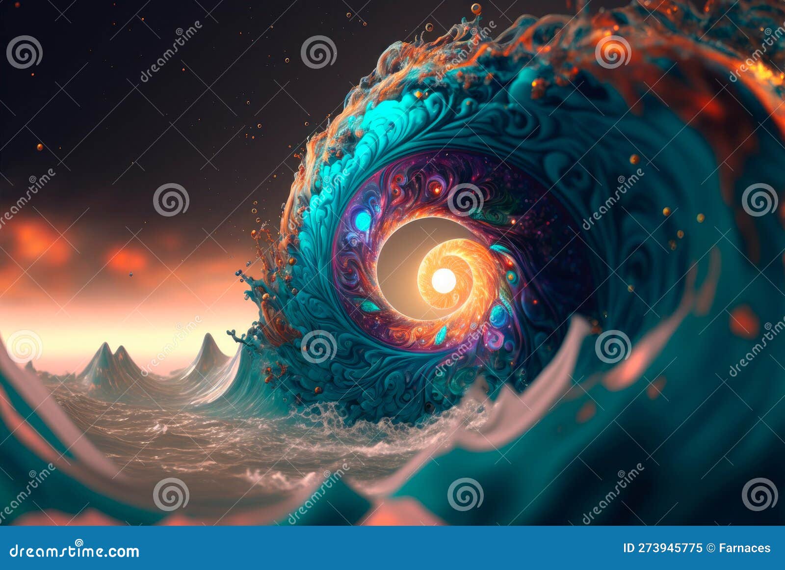 Psychic Waves Concept Illustration Stock Illustration - Illustration of ...