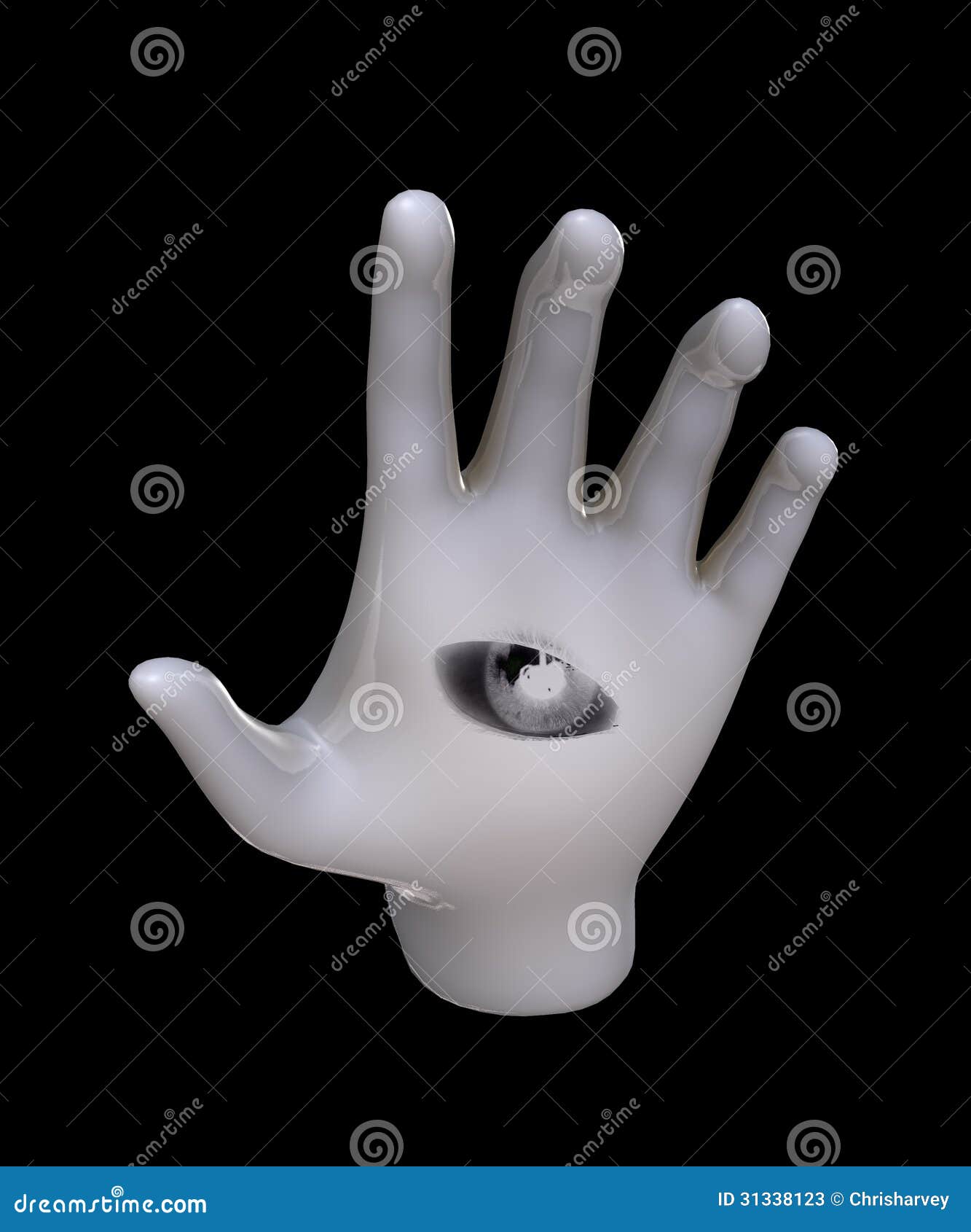 Psychisches Hand stock abbildung. Illustration von geheimnisvoll - 31338123