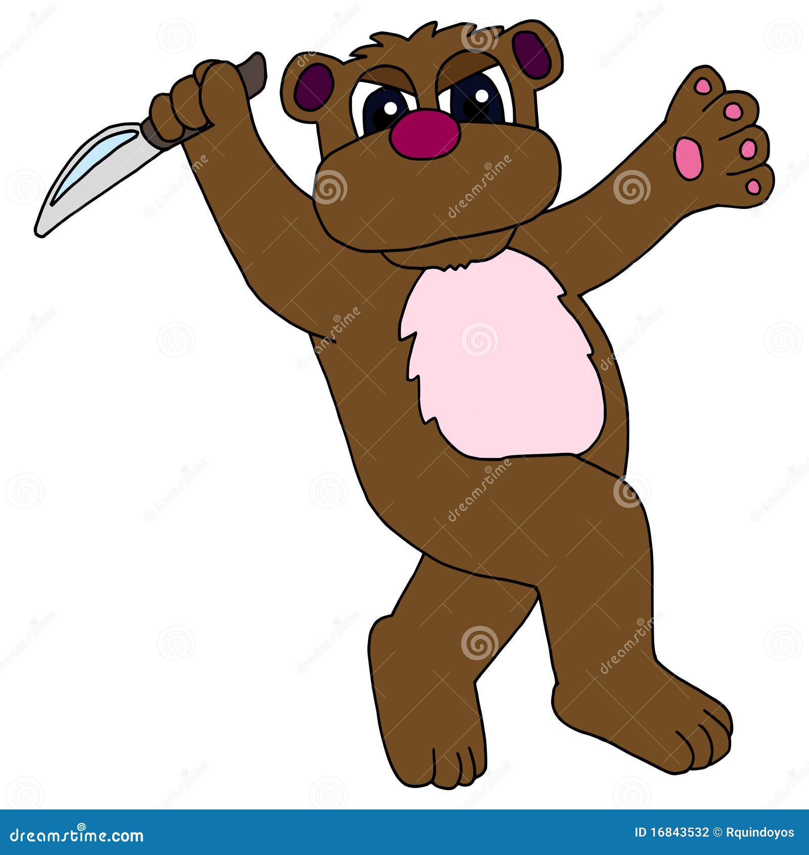 Psycho bear stock illustration. Illustration of steel - 16843532