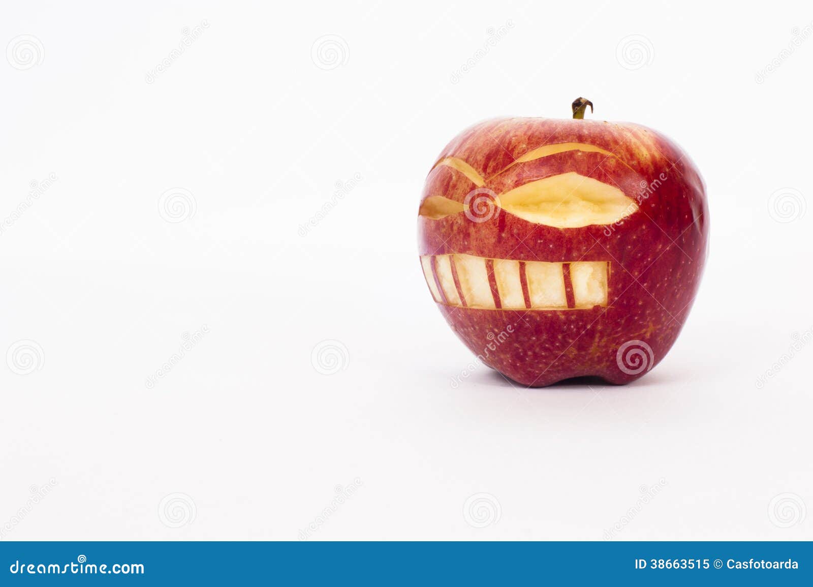Psycho face apple stock image. Image of knife, illness - 38663515